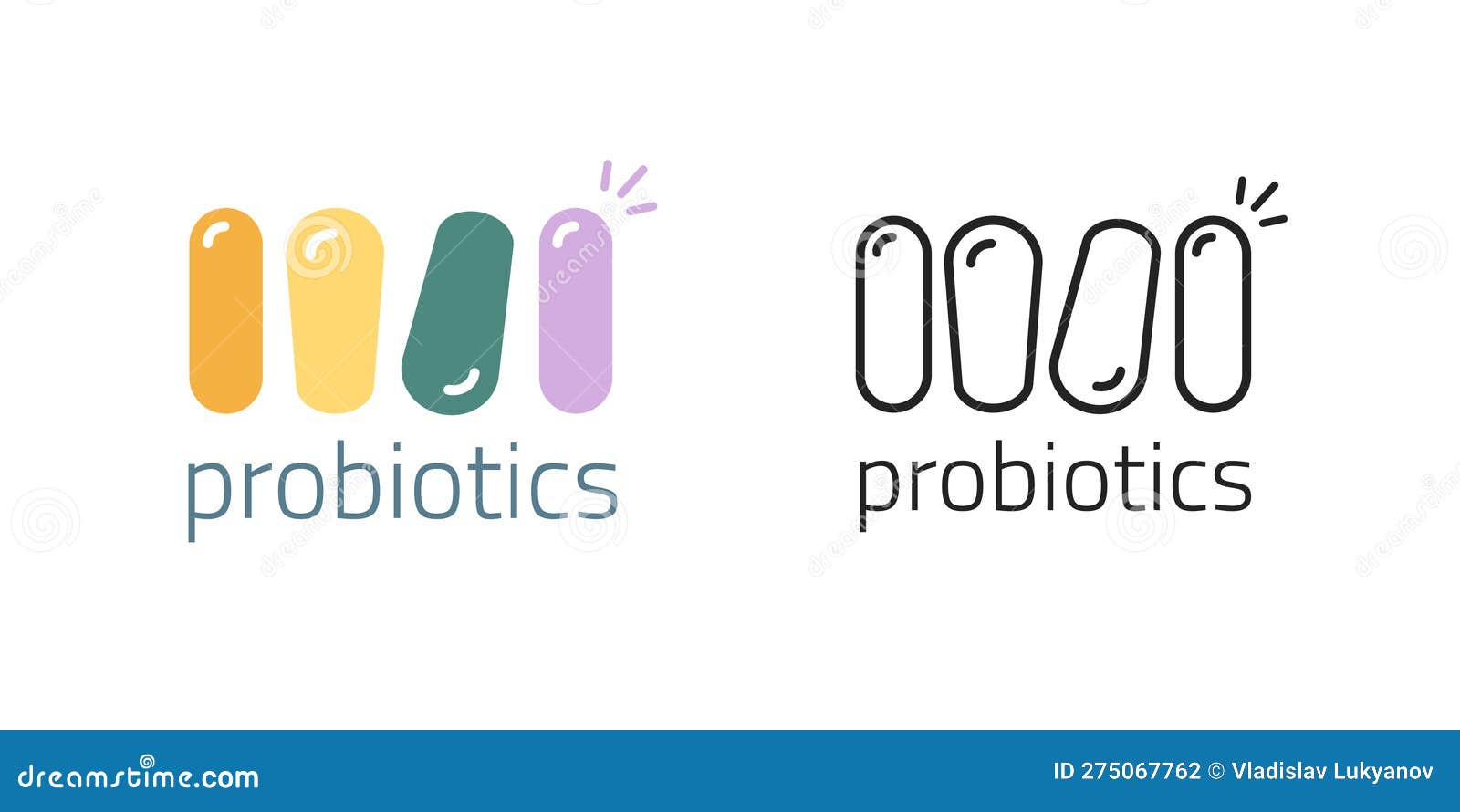 Probiotic Lactobacillus Icon Logo Vector Graphic Line Outline Art