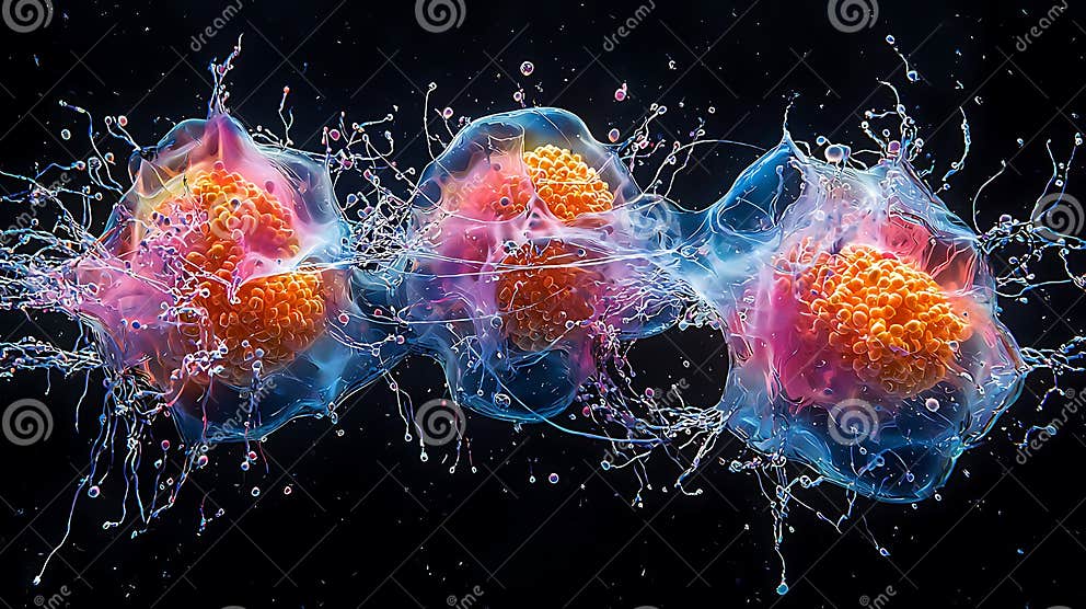 Probiotic Microorganisms Visualized As Glowing Orbs Vibrant Colors ...