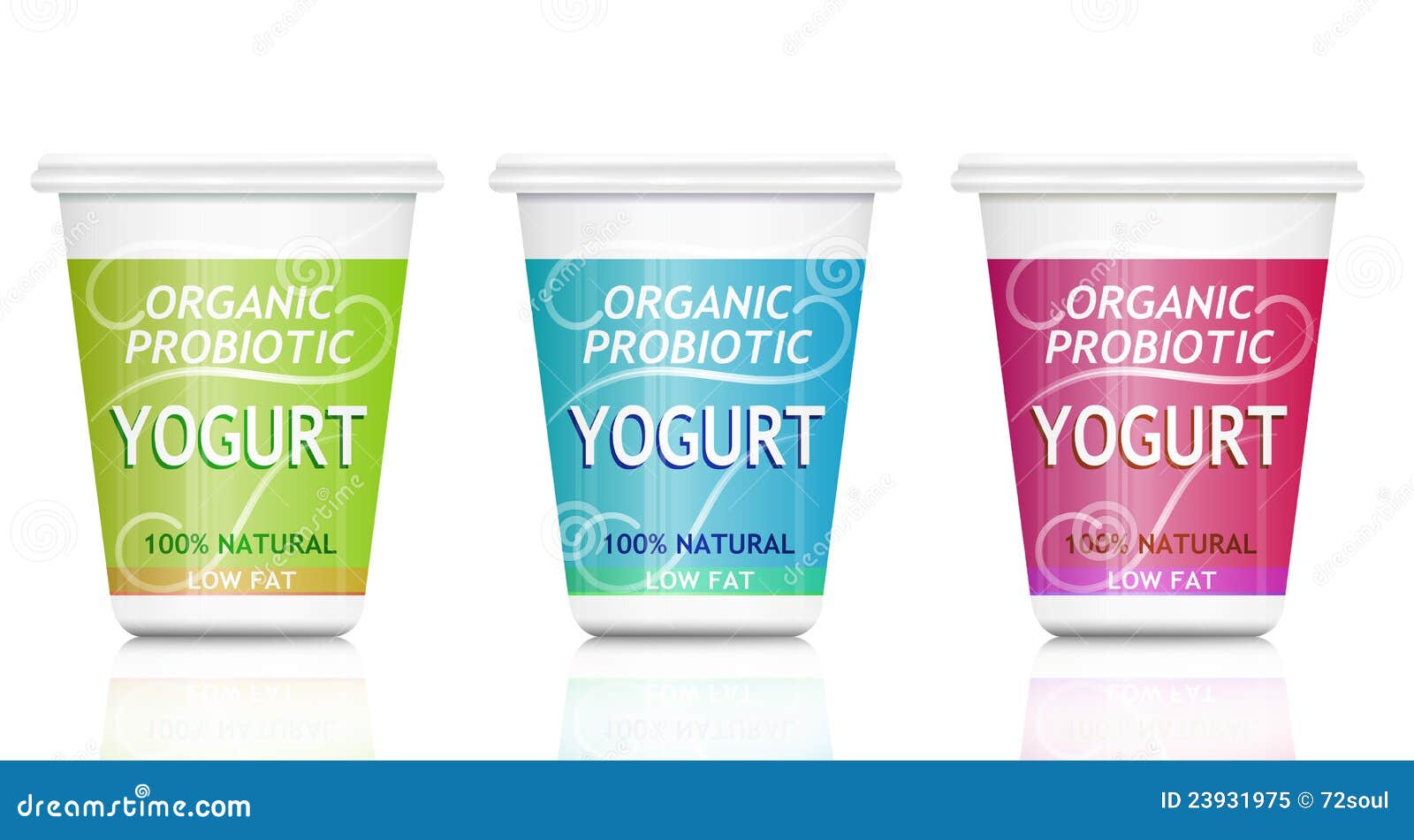 Probiotic yogurt. stock illustration. Illustration of dieting - 23931975