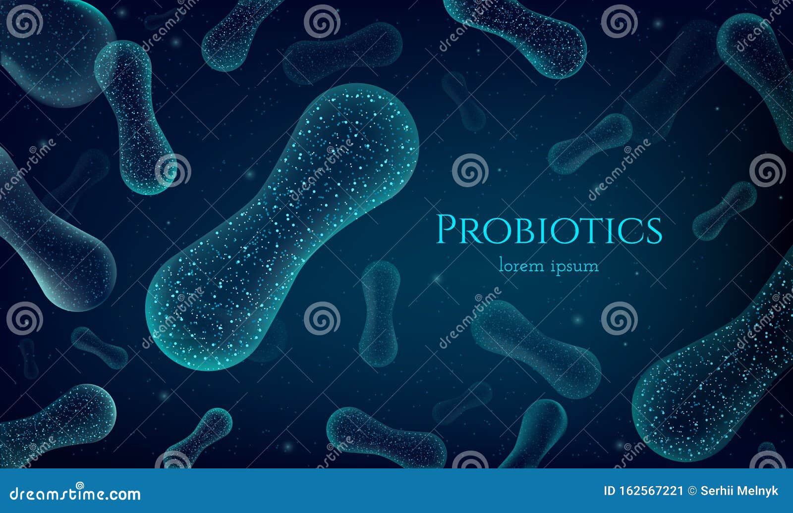 Probiotics Science Background Lacto Bacteria Supplement Microscopic