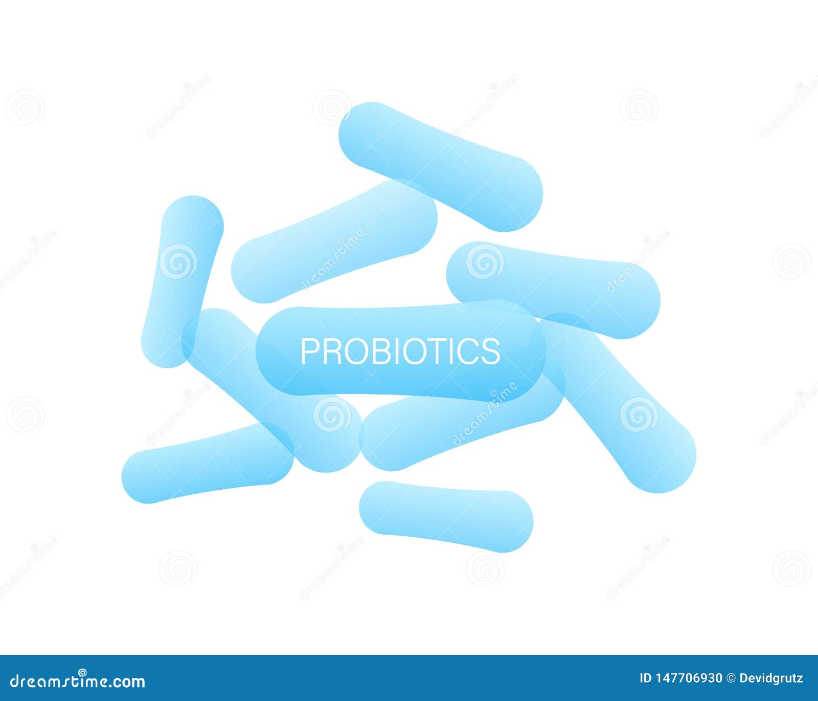 Probiotics Bacteria. Biology, Science Background. Vector Stock ...