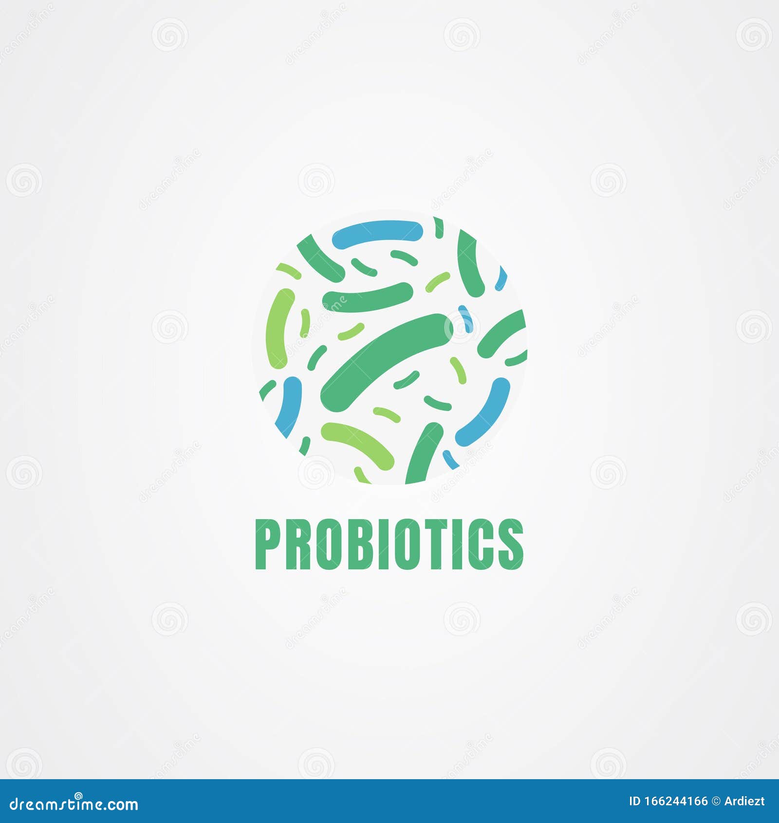 Probiotics Bacteria Logo Vector Lactobacillus Icon Vector Stock Vector