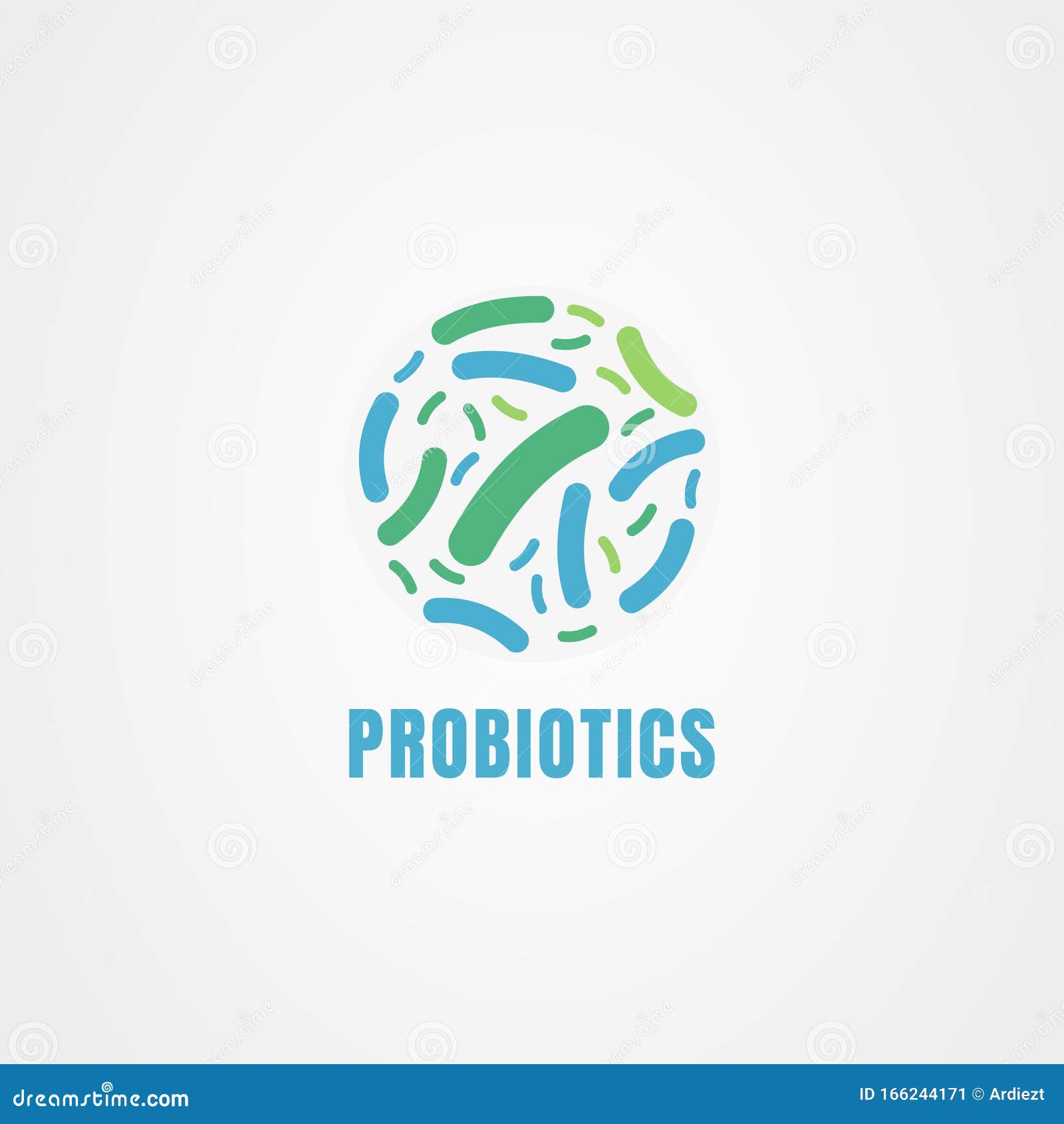 Probiotics Bacteria Logo Vector. Lactobacillus Icon Vector Stock Vector ...