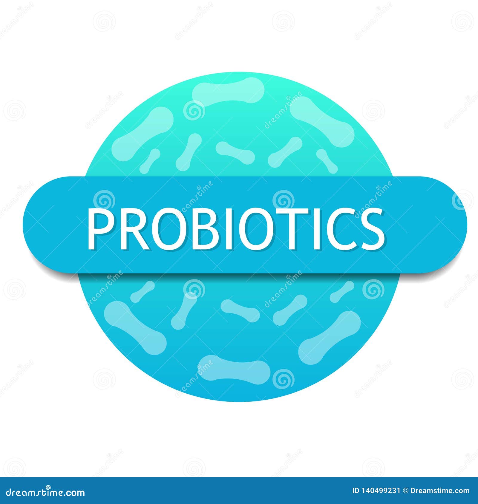 Probiotics Bacteria Vector Badge Stock Vector Illustration Of Concept