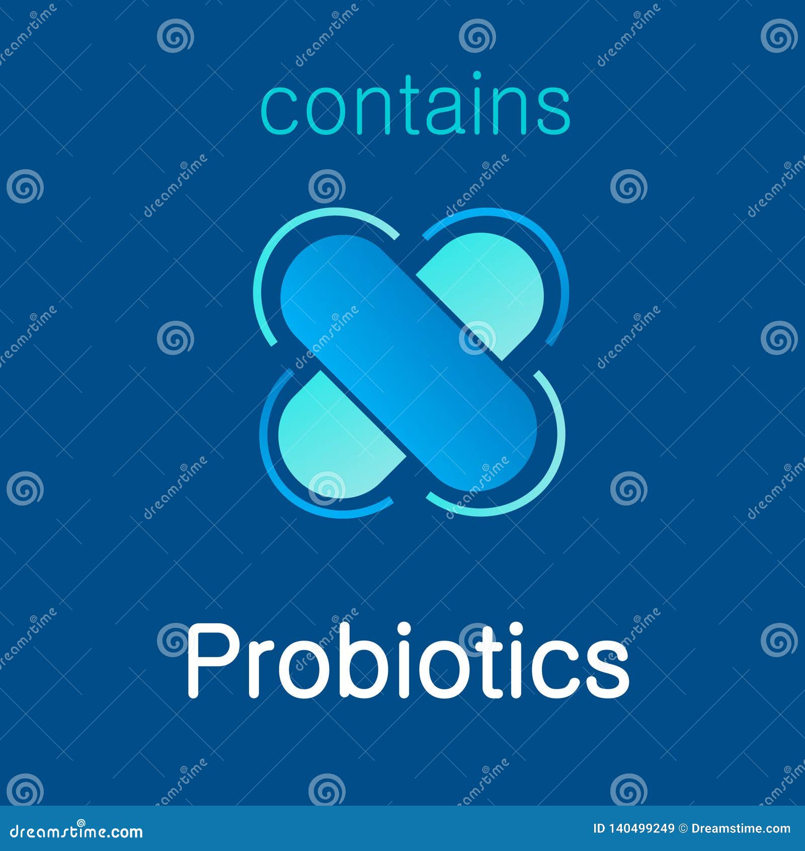 Probiotics Bacteria Vector Badge Stock Vector - Illustration of ...