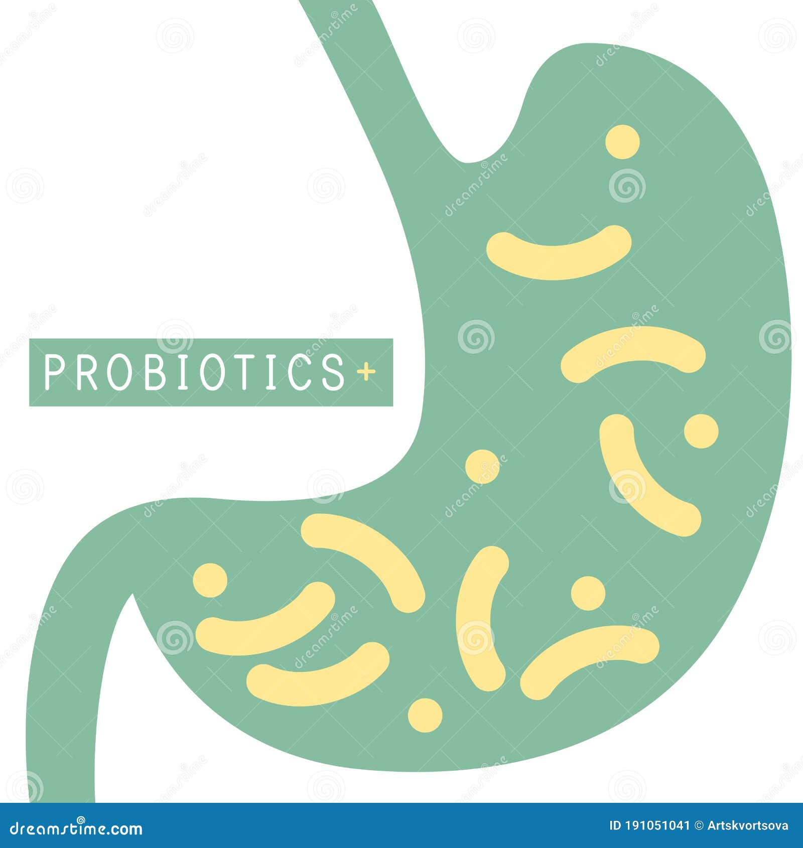 Probiotics Bacteria Vector Design Concept Of Design With Lactobacillus