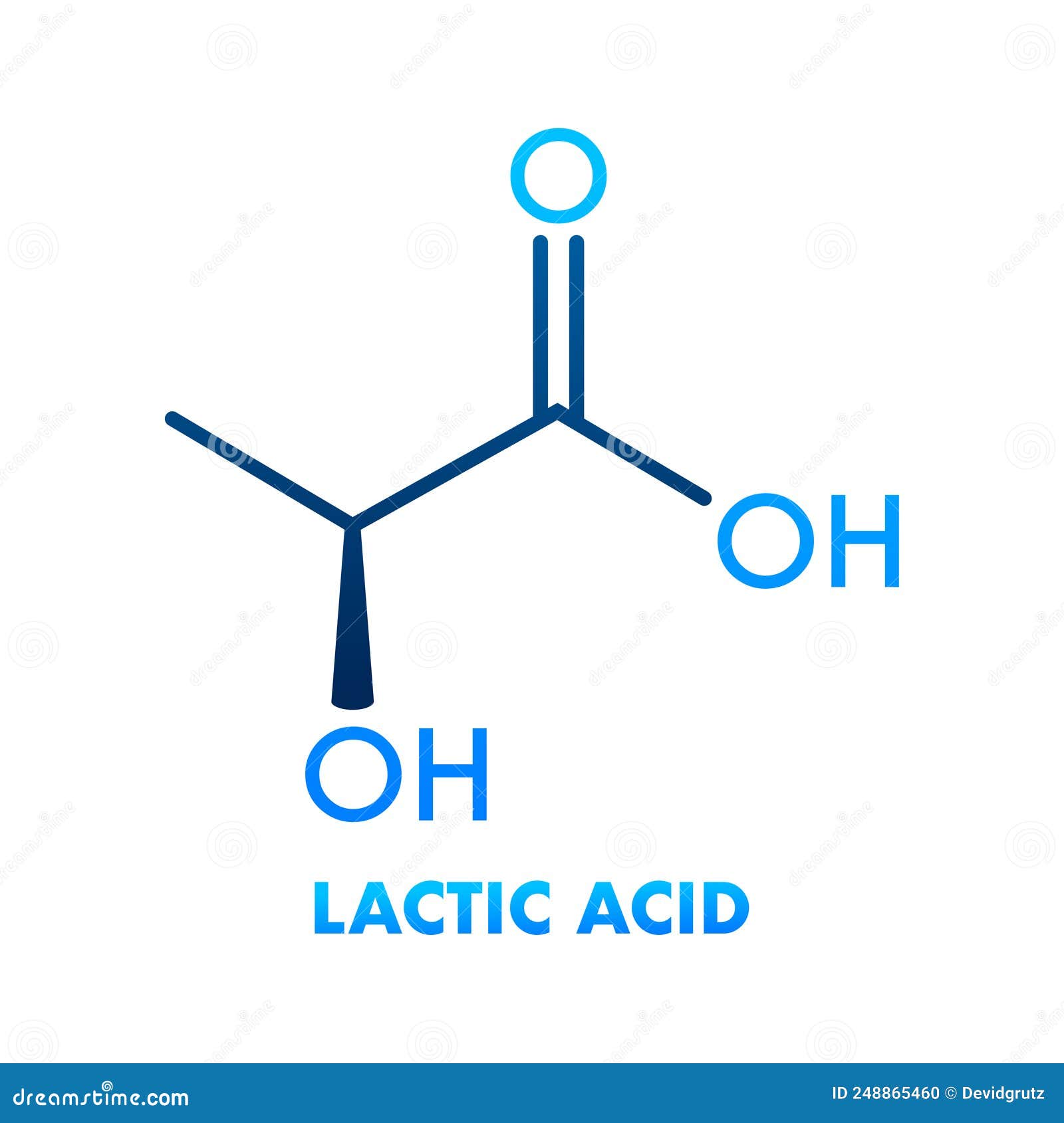 Probiotics Bacteria Vector Design. Icon With Lactic Acid Formula ...