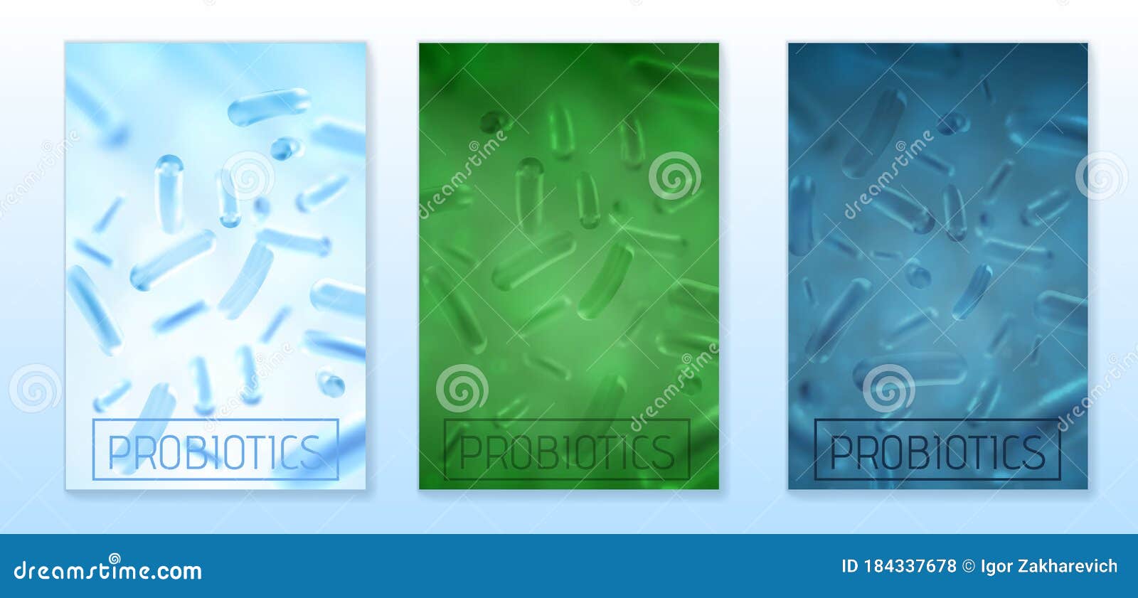 Probiotics Bacteria Vector Illustration. Biology, Science Background ...