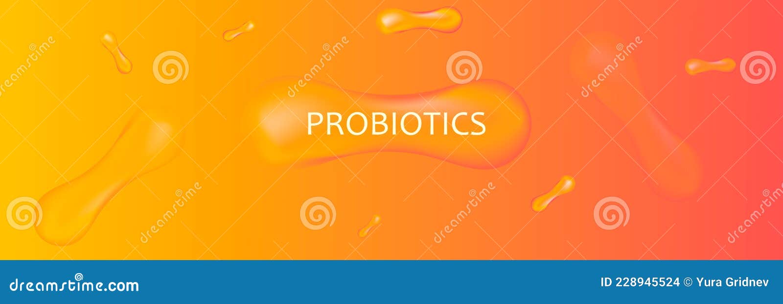 Probiotics Bacteria Vector Illustration Biology Science Background