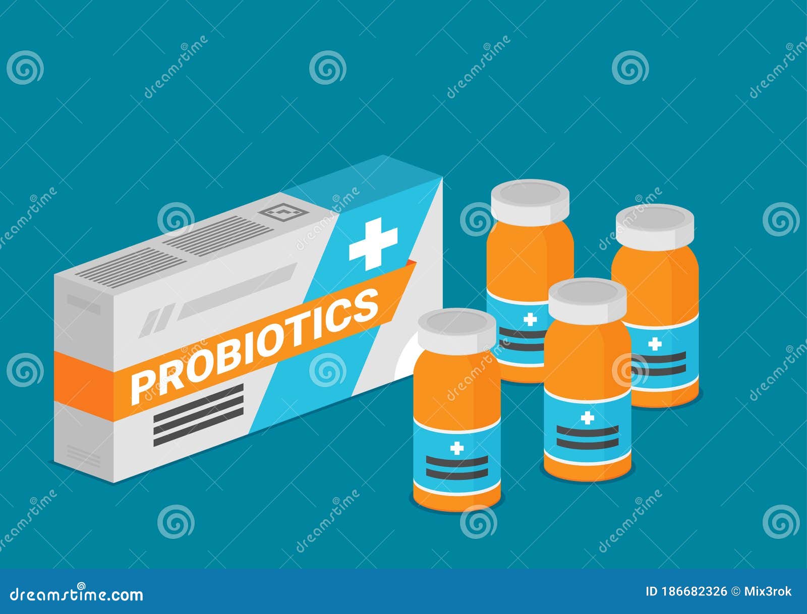 Probiotics Concept. Different Types Of Probiotics. Comparison. Black ...