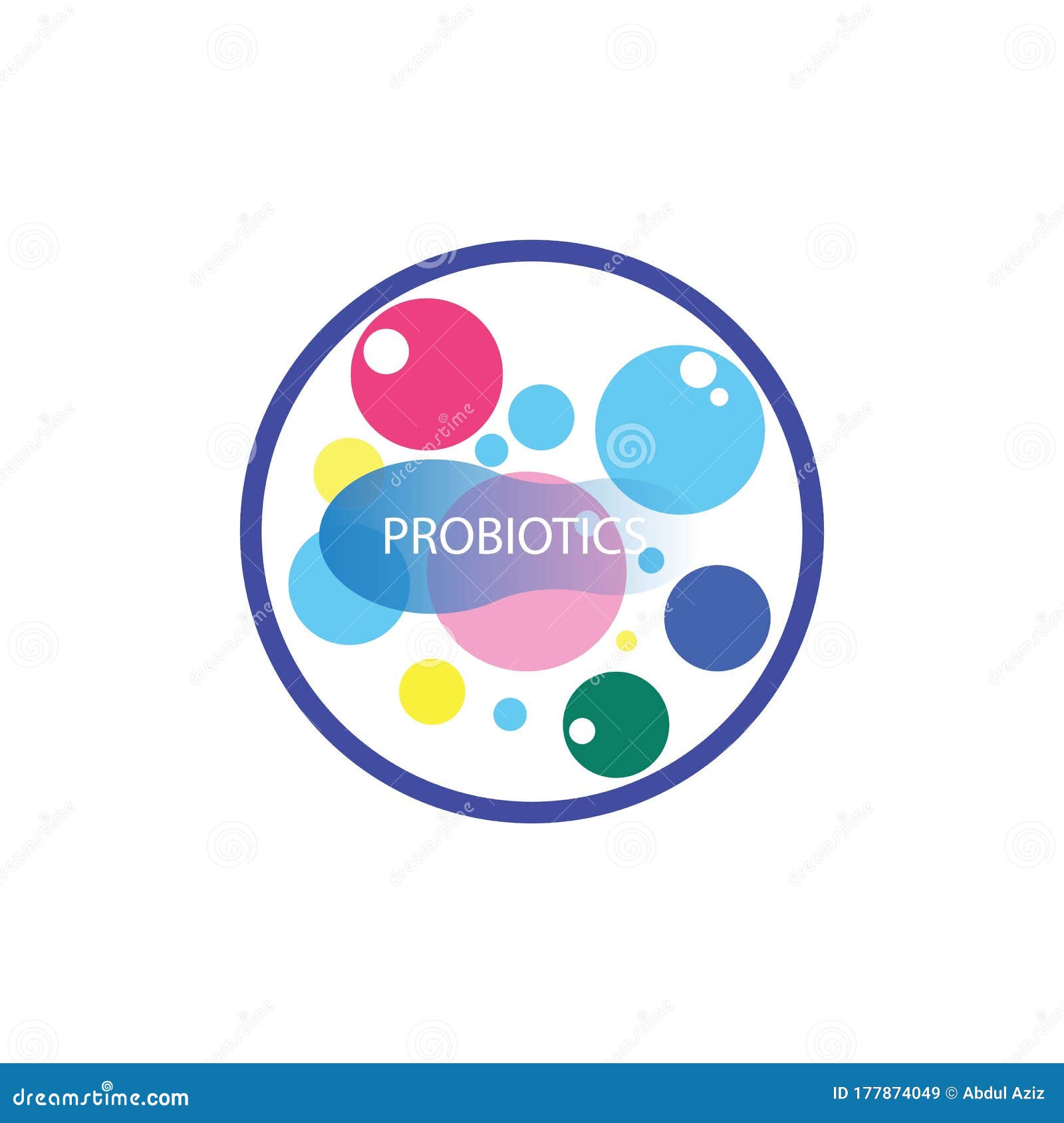 Probiotics Illustration Logo Vector Stock Vector - Illustration of ...