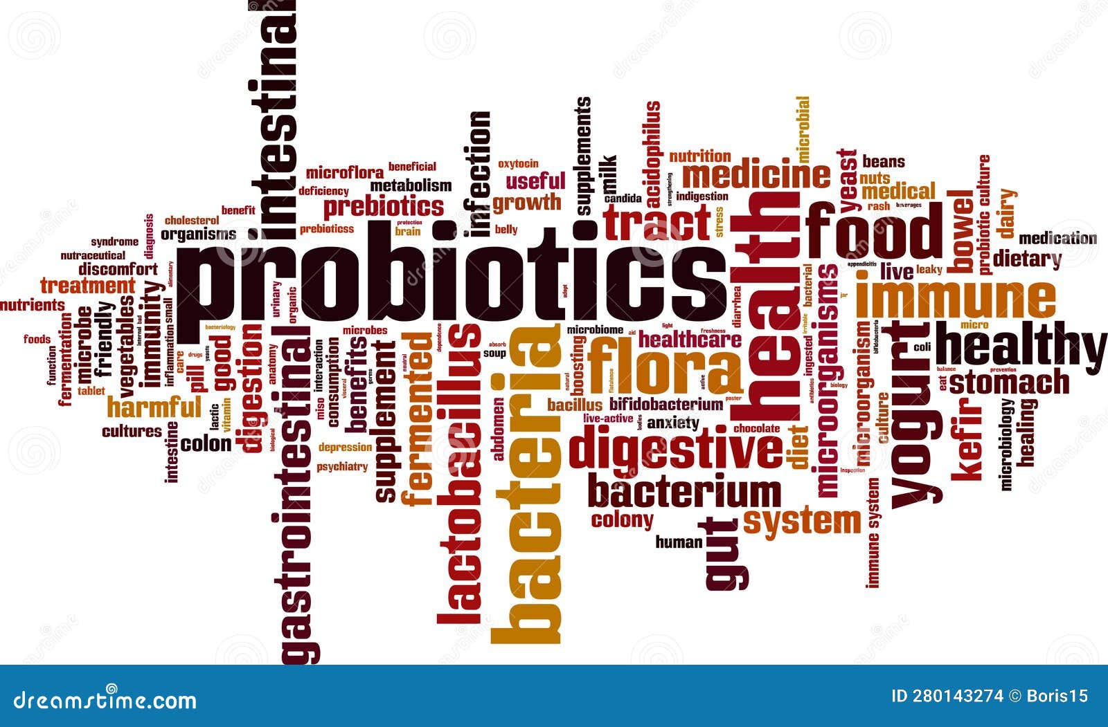 Probiotics word cloud stock vector. Illustration of flora - 280143274