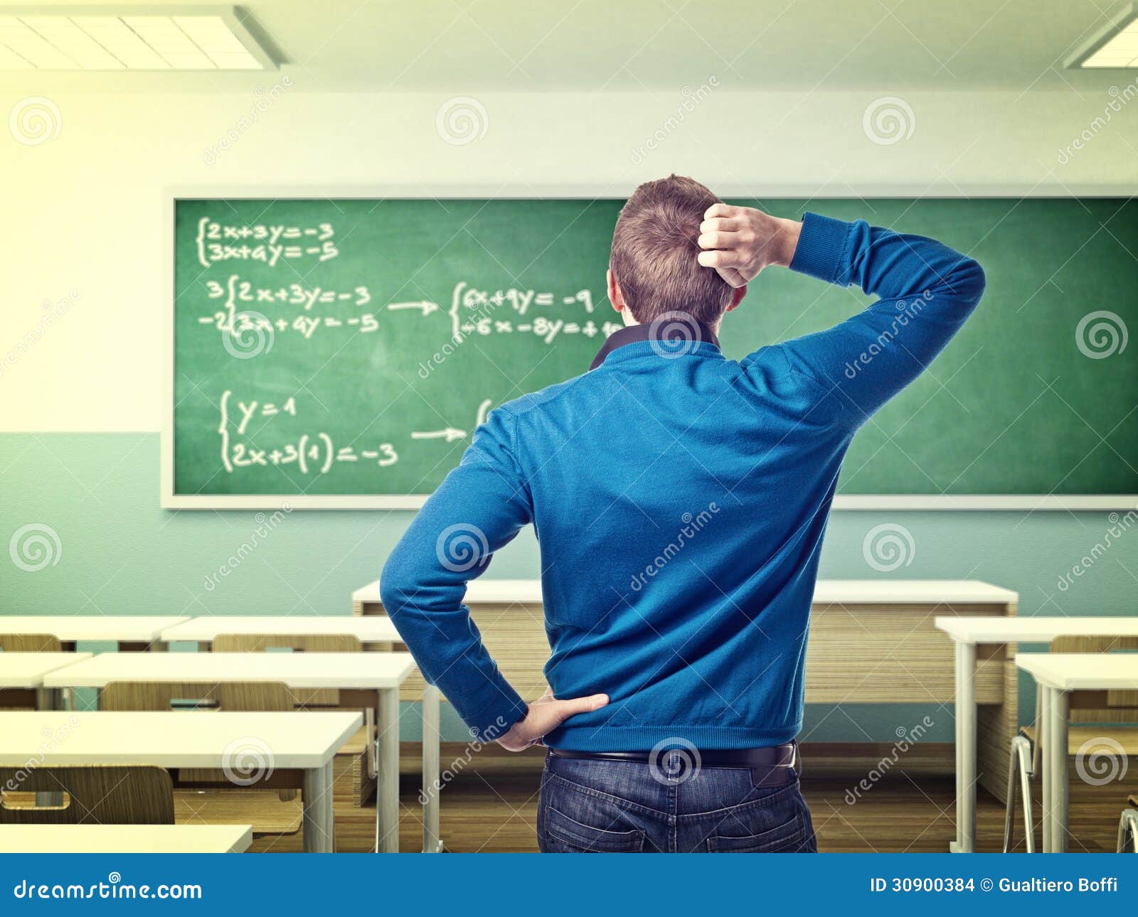 Problème à l'école photo stock. Image of homme, école - 30900384