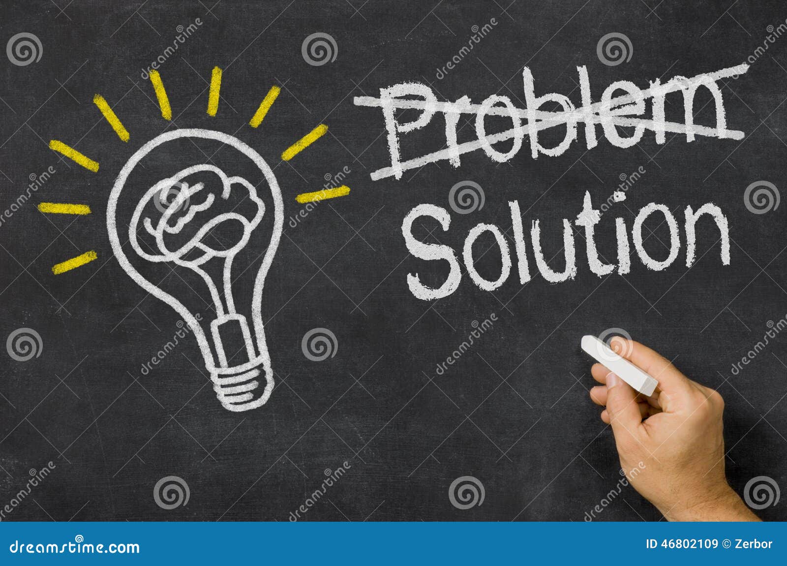 Problème - solution image stock. Image du conception - 46802109
