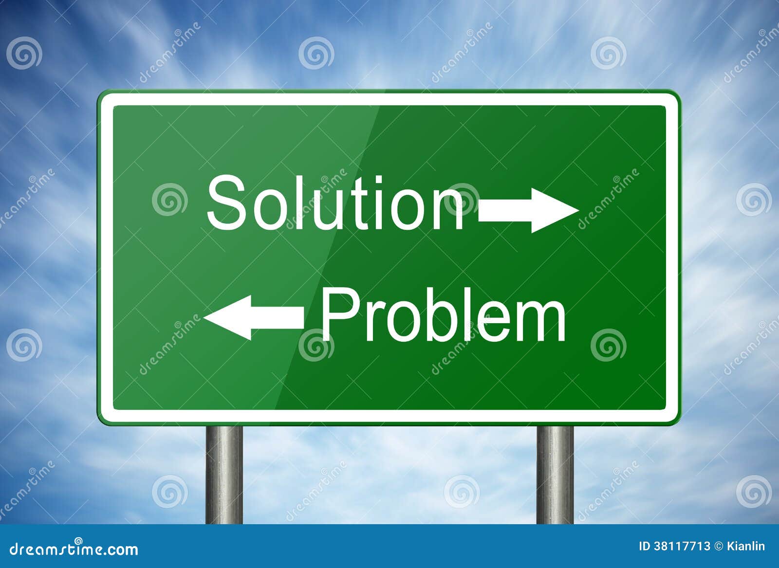 Probleem en oplossing stock afbeelding. Image of succes - 38117713