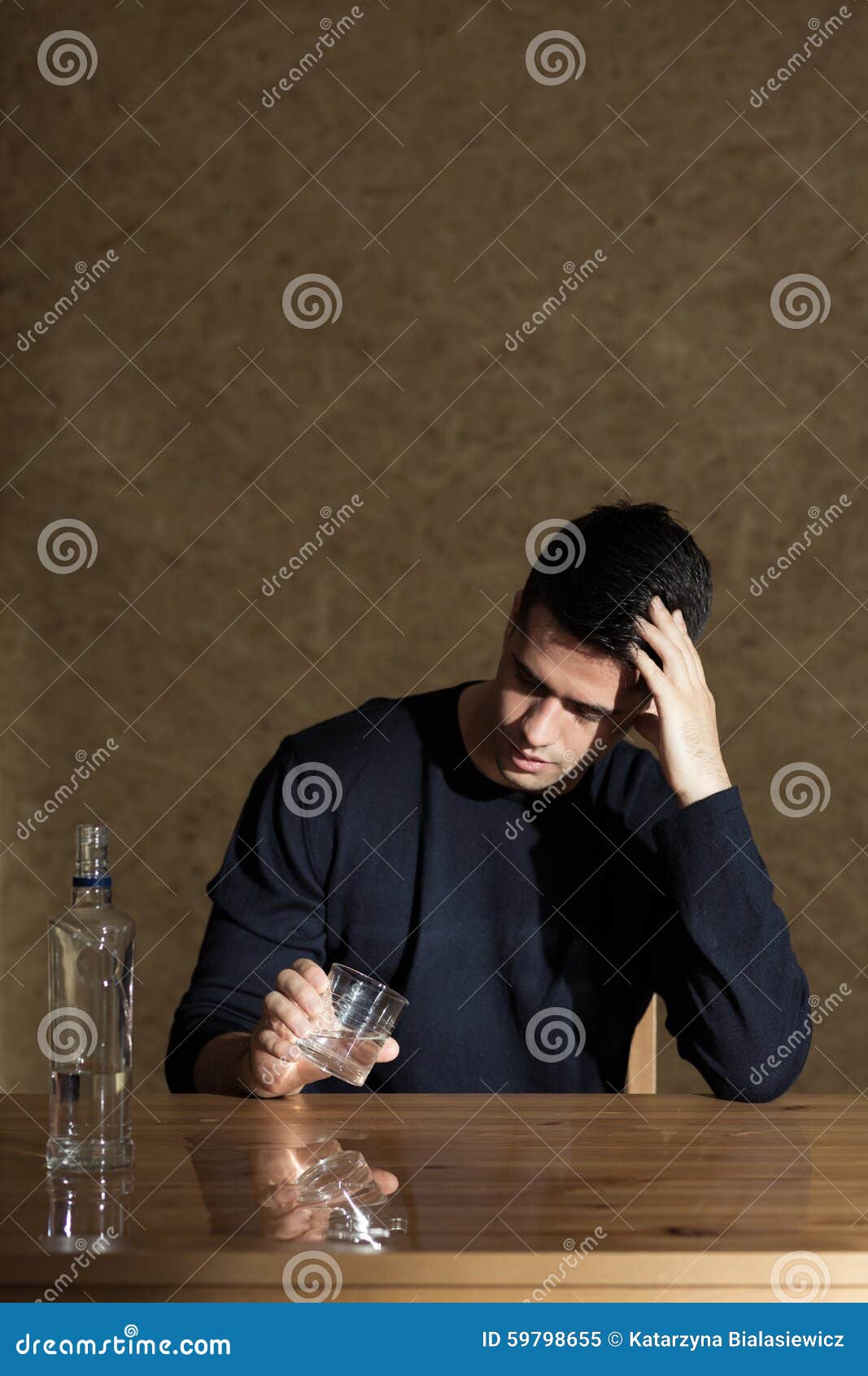 Problem of Alcohol Addiction Stock Image - Image of teenager, illness ...