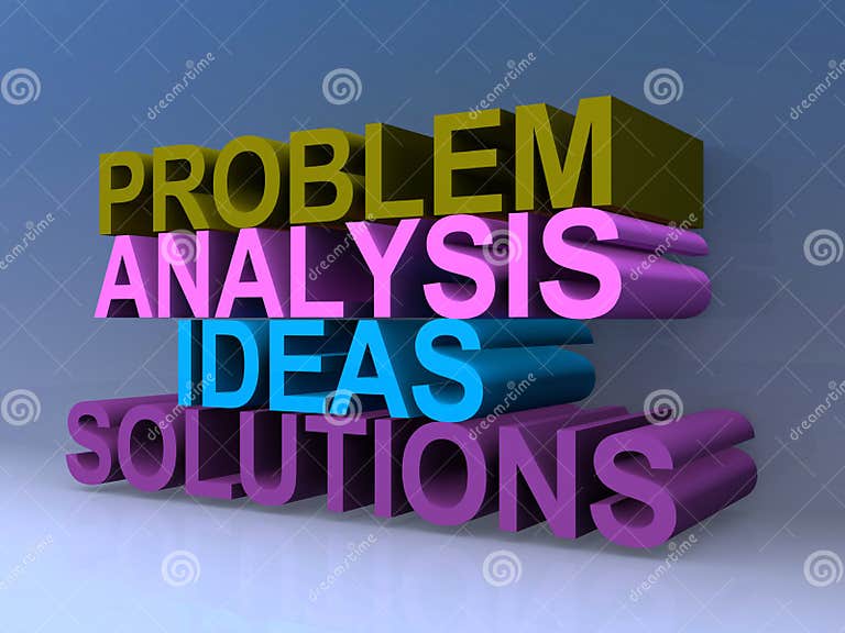 Problem Analysis Ideas Solutions Stock Illustration - Illustration of ...