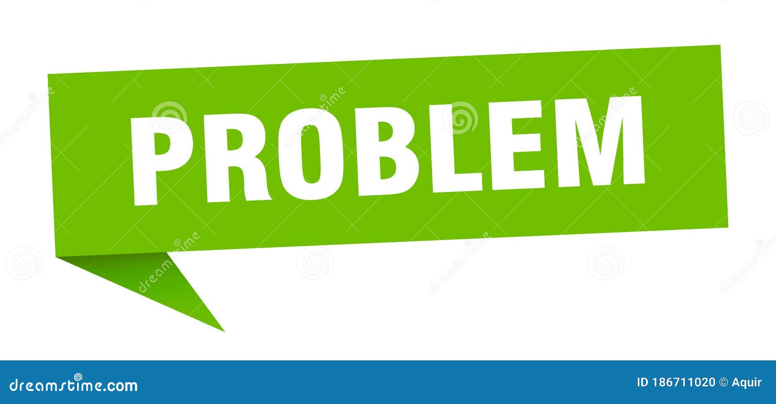 Problem Banner. Problem Speech Bubble Stock Vector - Illustration of ...