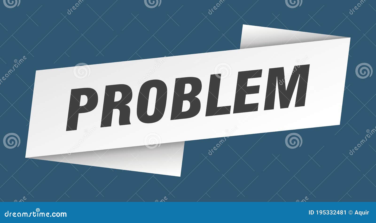 Problem Banner Template. Ribbon Label Sign. Sticker Stock Vector ...