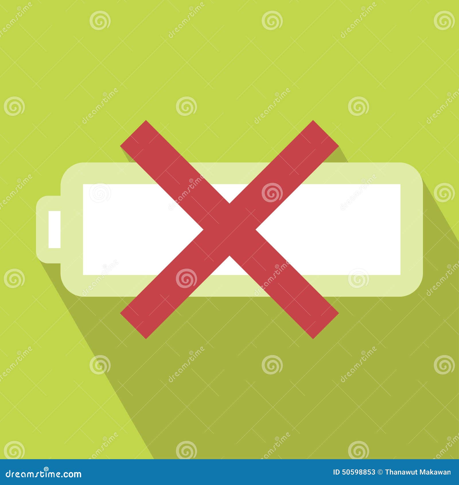 Problem Battery Icon stock vector. Illustration of empty - 50598853