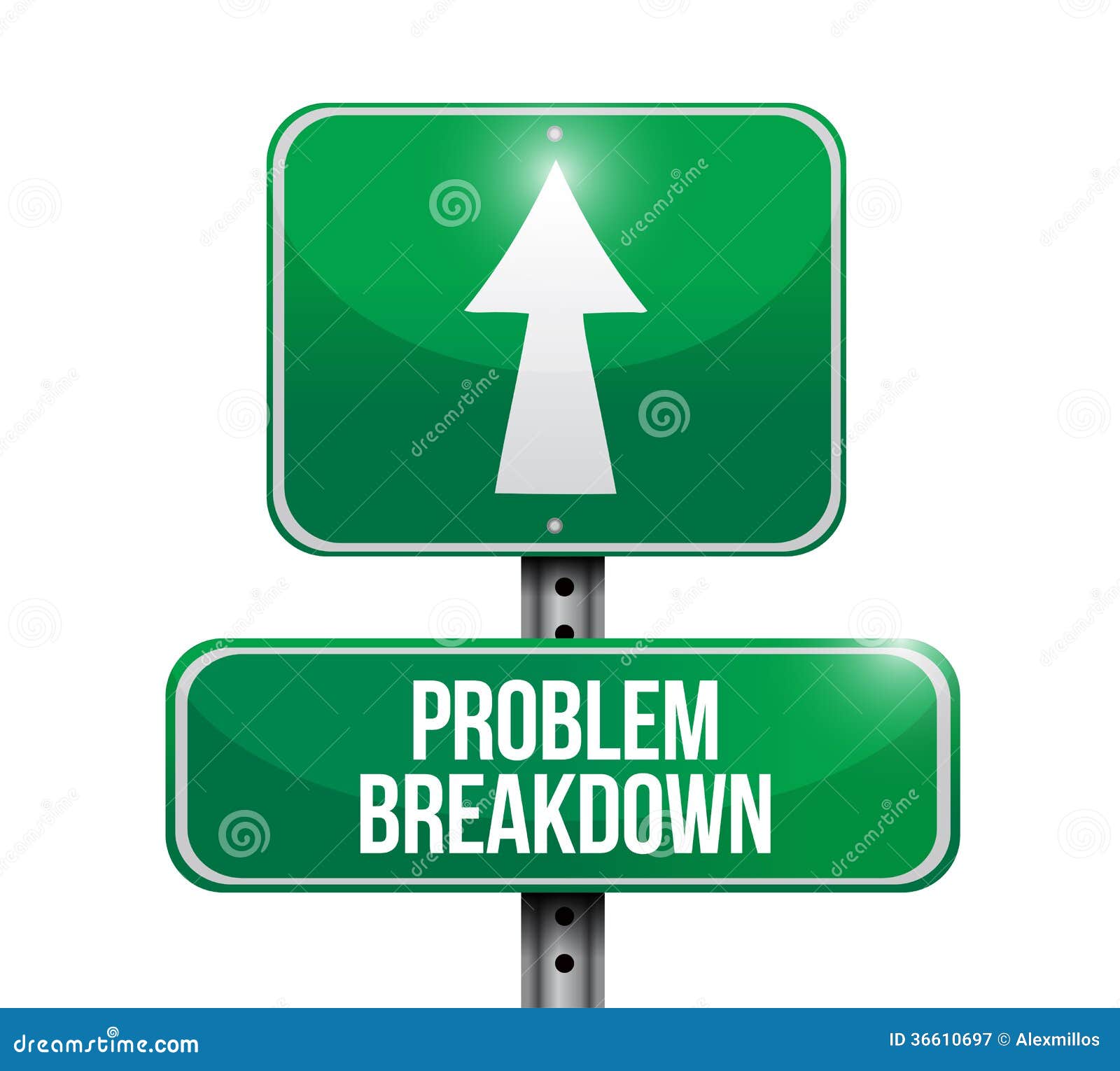 Problem Breakdown Road Sign Illustration Design Stock Illustration ...