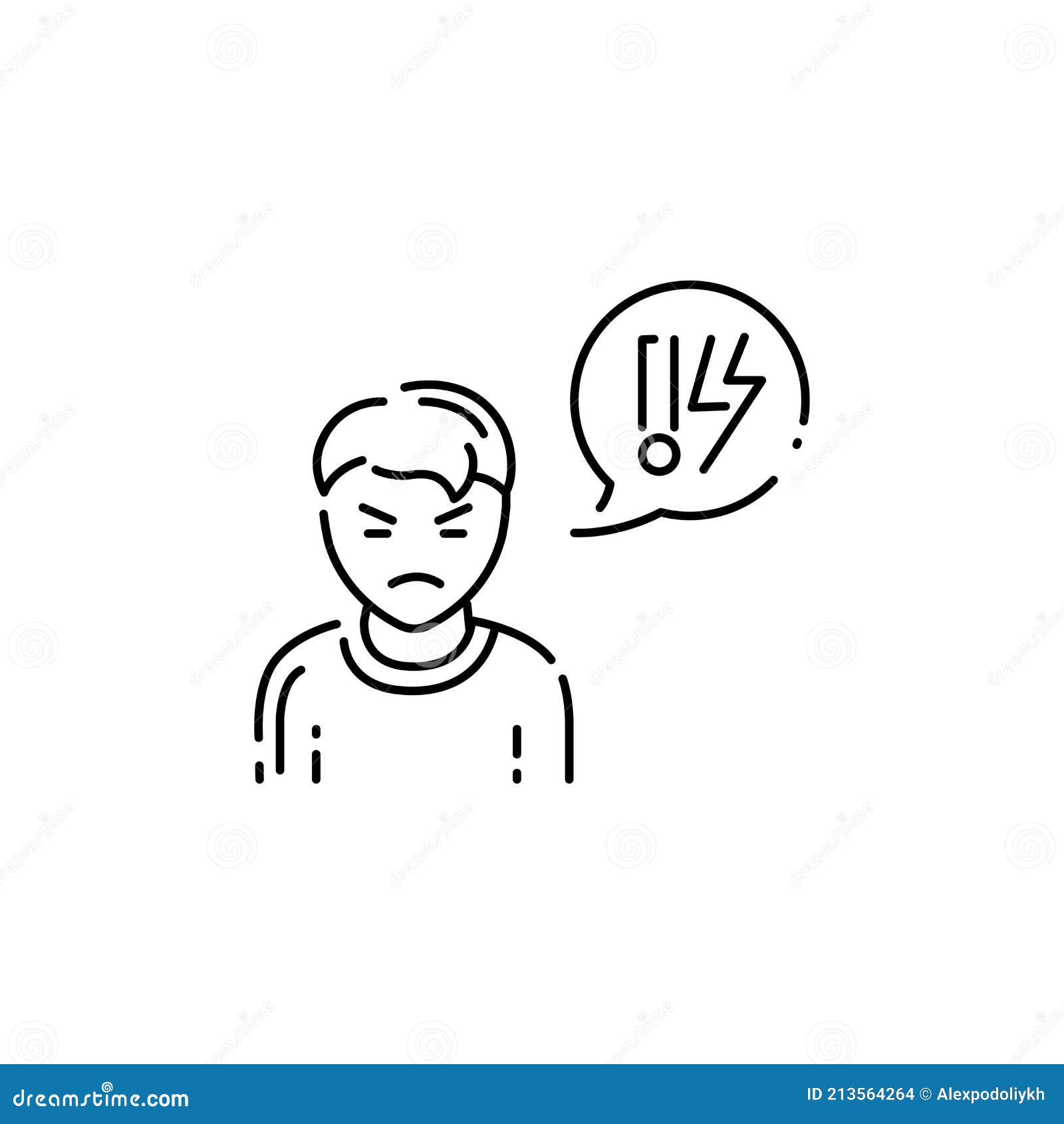 Problem Child Color Line Icon. Emotional Instability Stock Vector ...