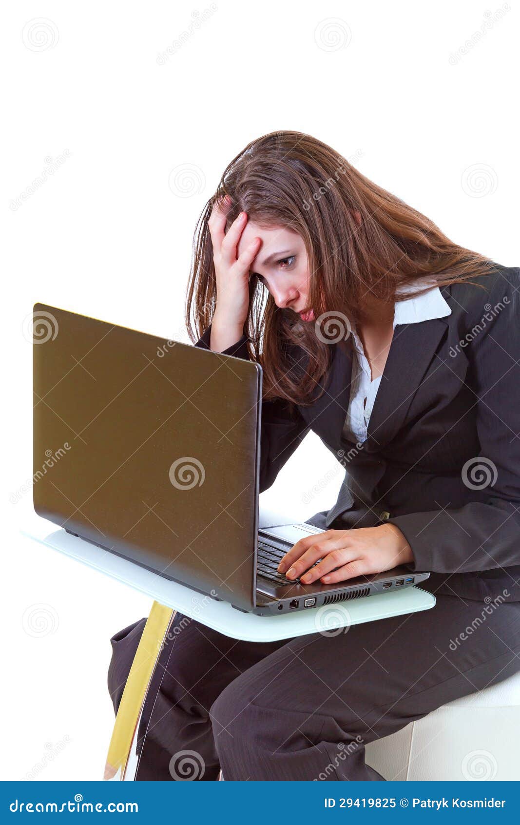 Problem with computer? stock image. Image of laptop, person - 29419825