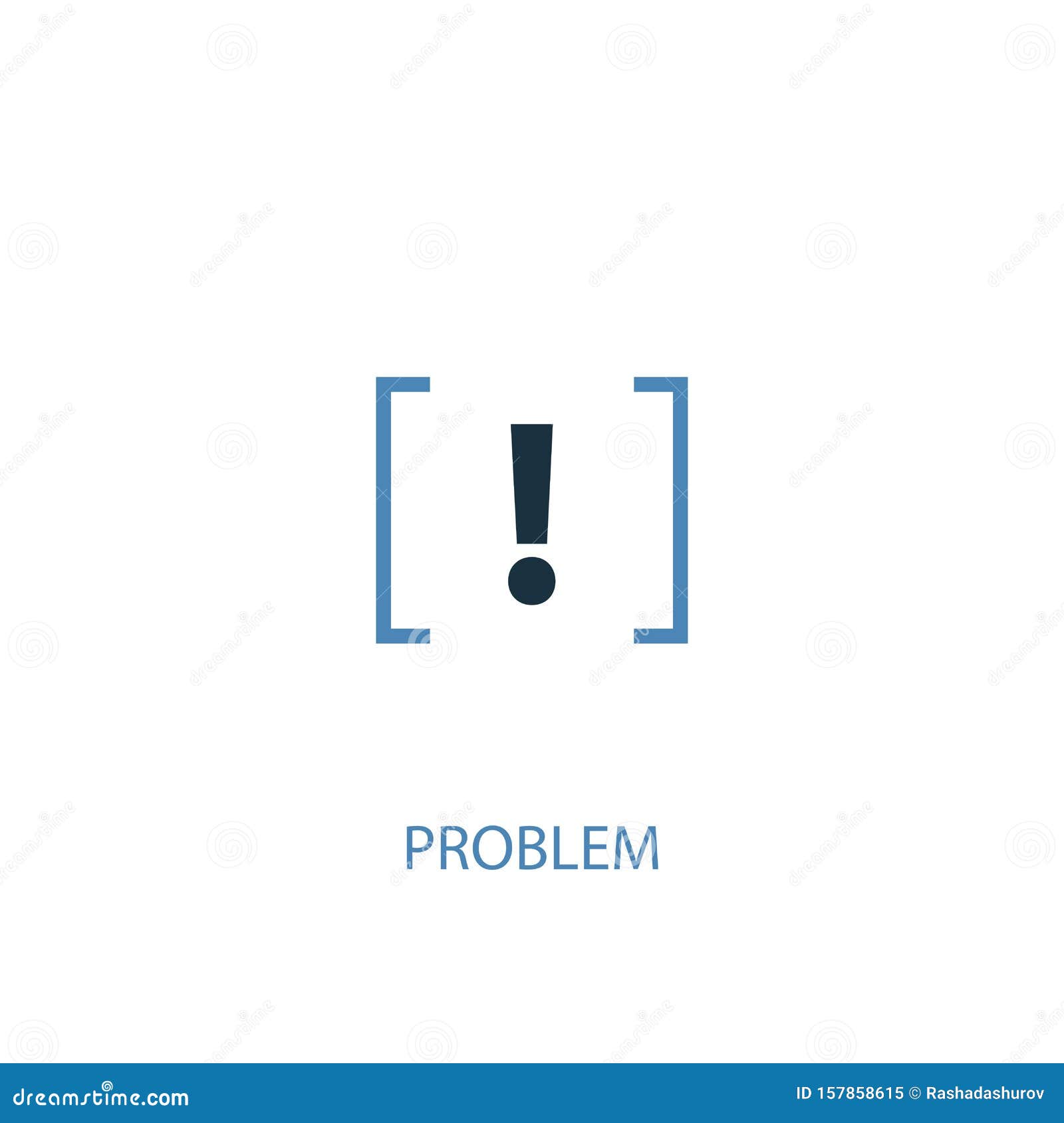 Problem Concept 2 Colored Icon. Simple Stock Vector - Illustration of ...