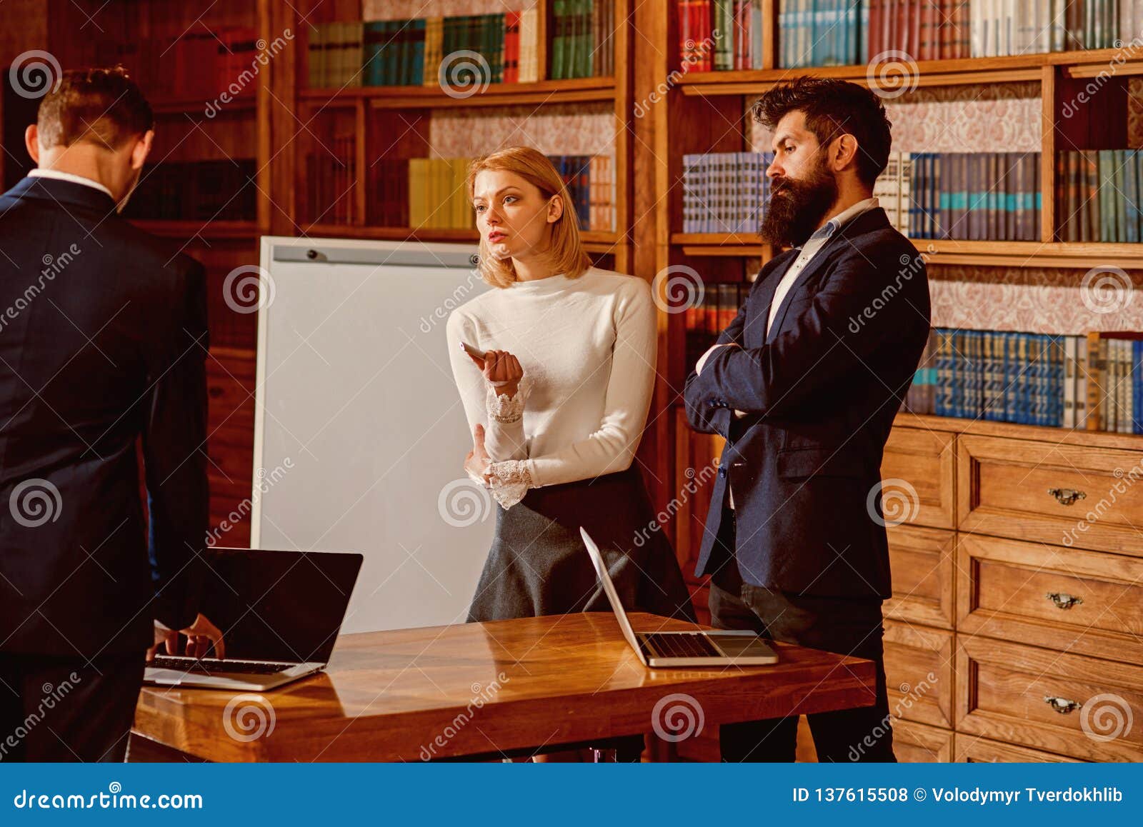 Problem Concept. Group of People Discuss Problem on Business Meeting ...