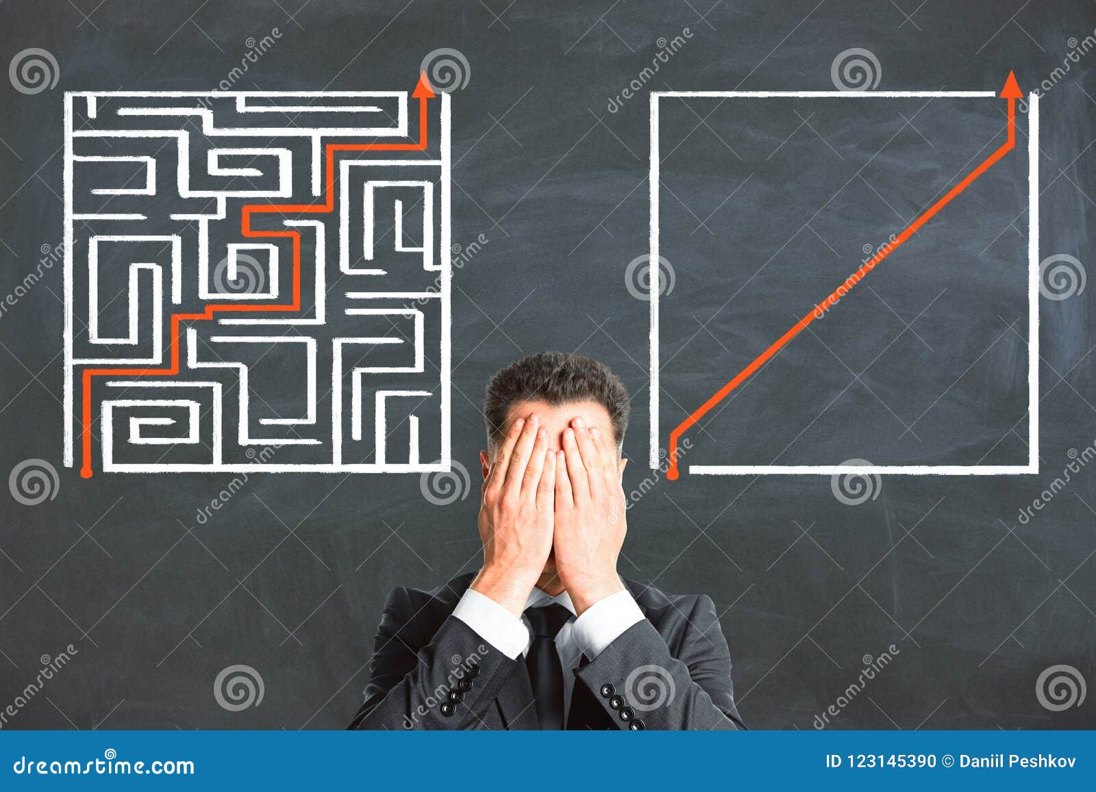 Problem and Difficulty Concept Stock Photo - Image of goal, backdrop ...