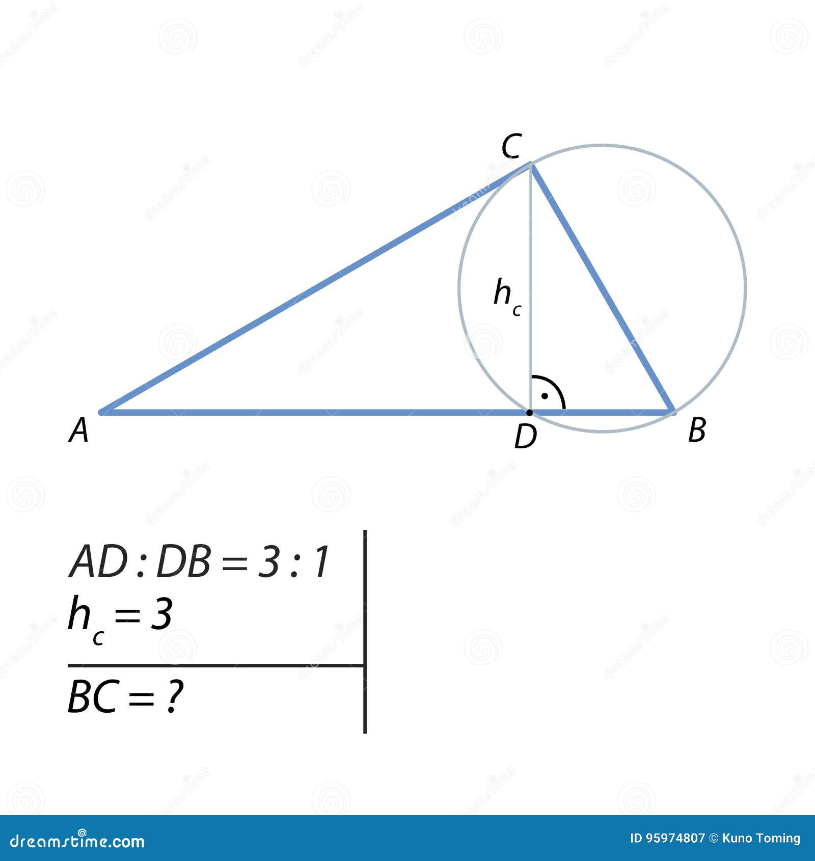 The Problem Of Finding The Height Of A Right Triangle By The ...