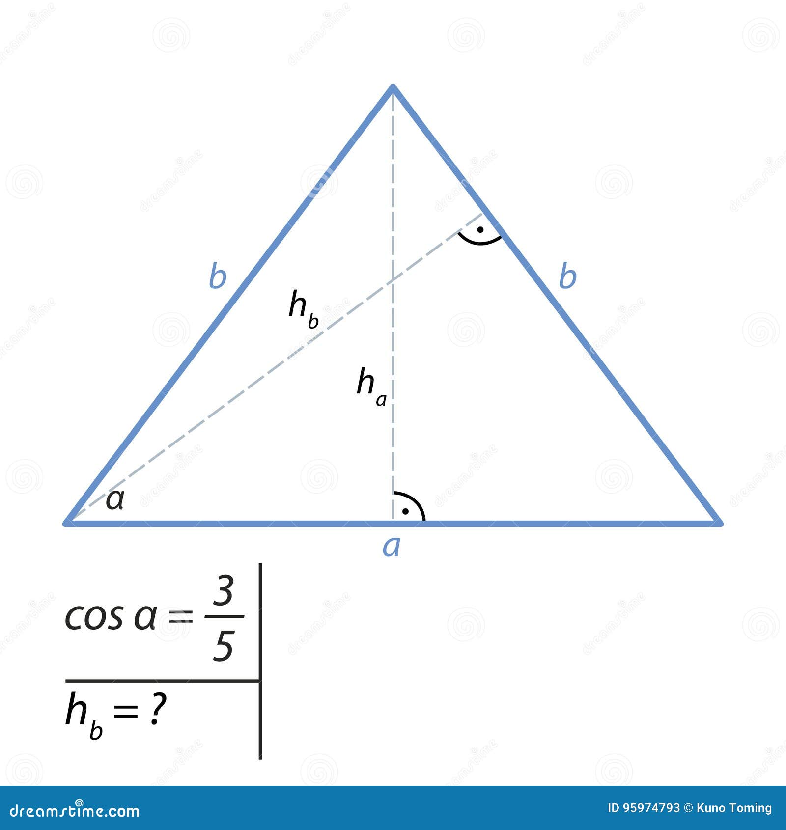The Problem Of Finding The Height Of An Isosceles Triangle By The ... The Problem Of Finding The Height Of An Isosceles Triangle By The ...