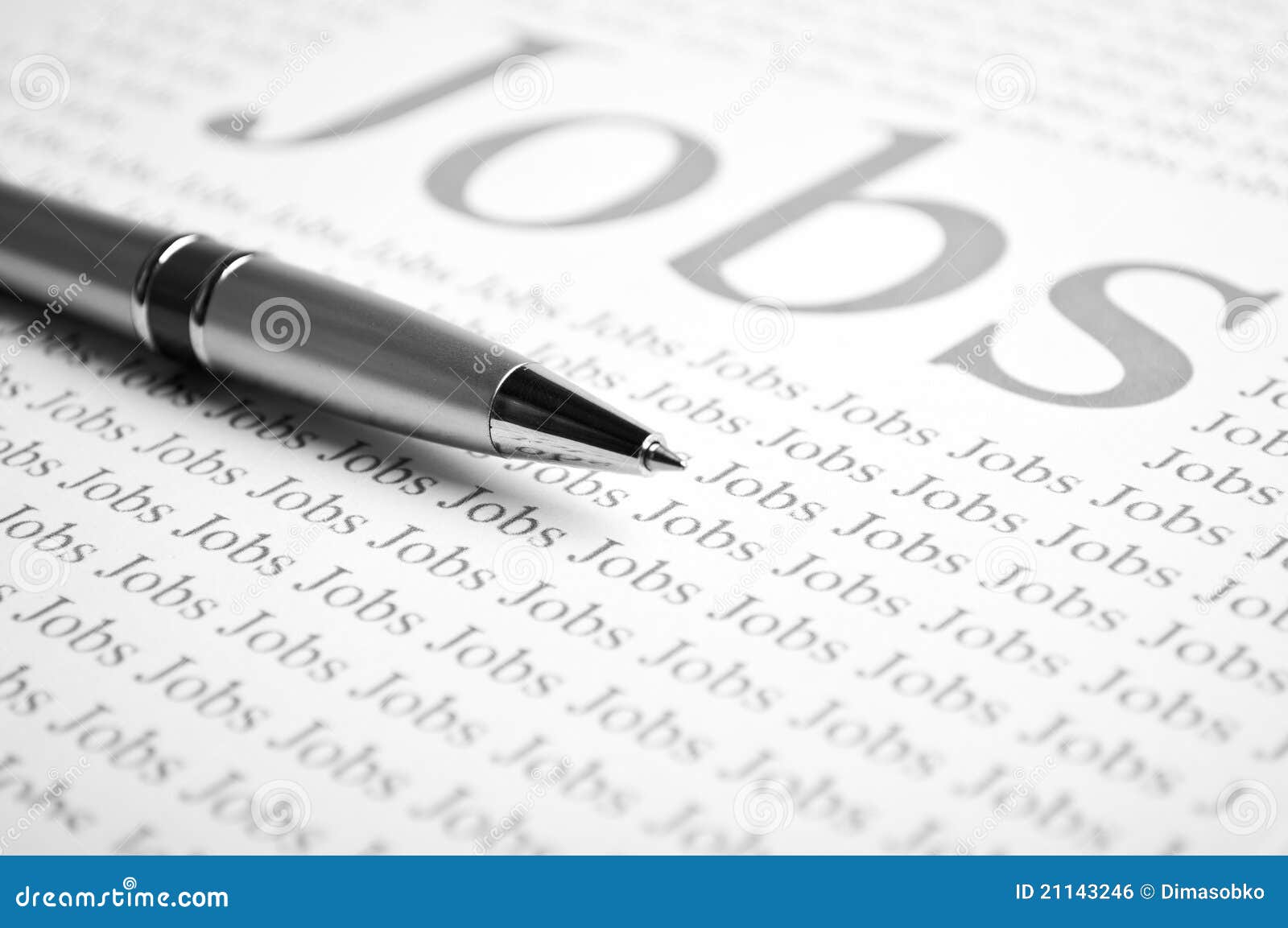 Problem of finding work stock photo. Image of text, career - 21143246