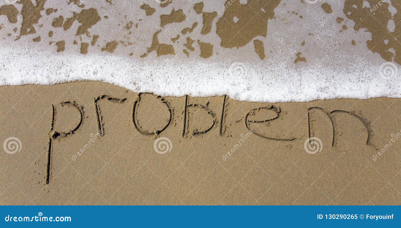 Handwriting Word Problem Written in the Sand. Stock Image - Image of ...