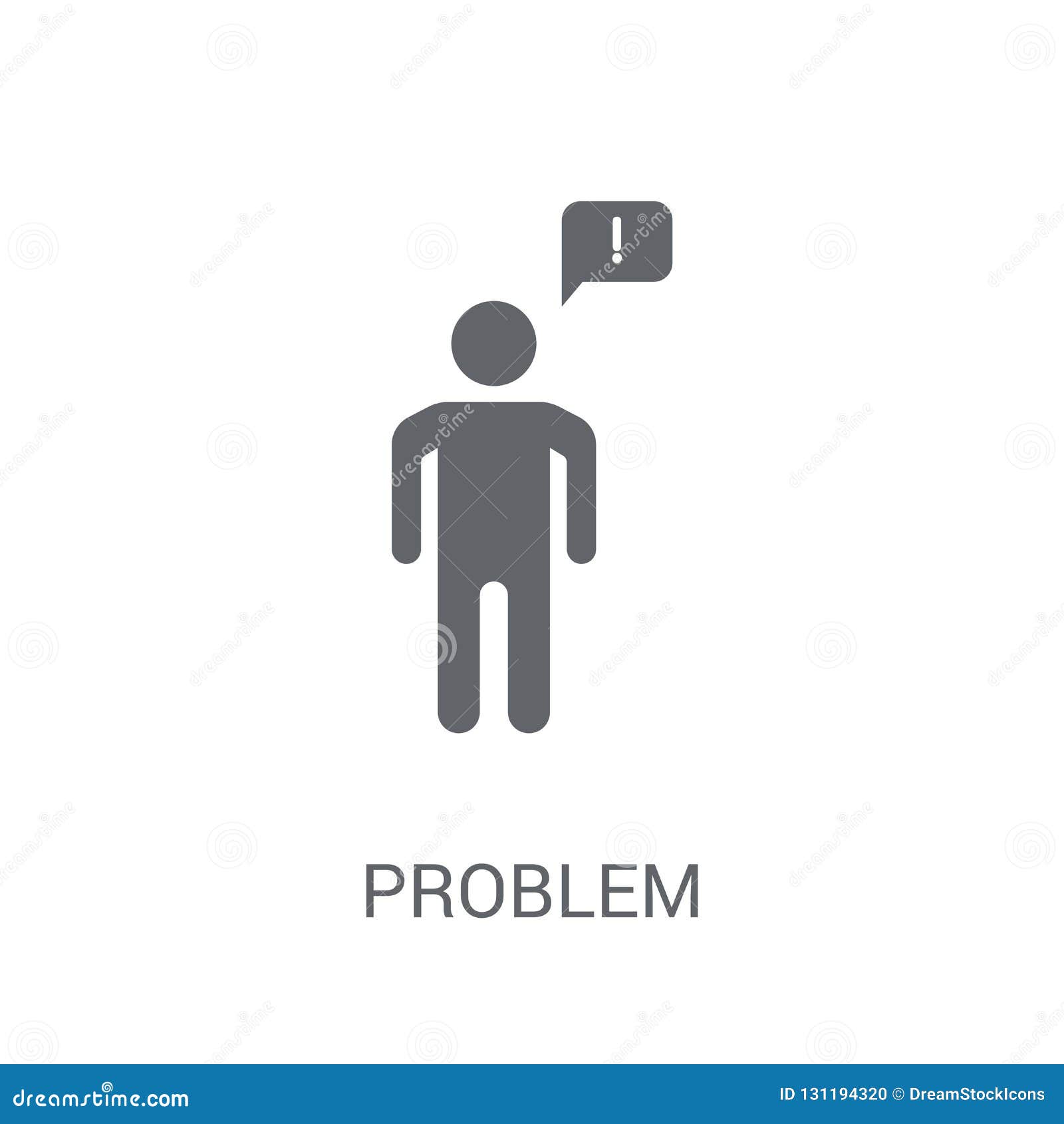 Problem Icon. Trendy Problem Logo Concept on White Background Fr Stock ...