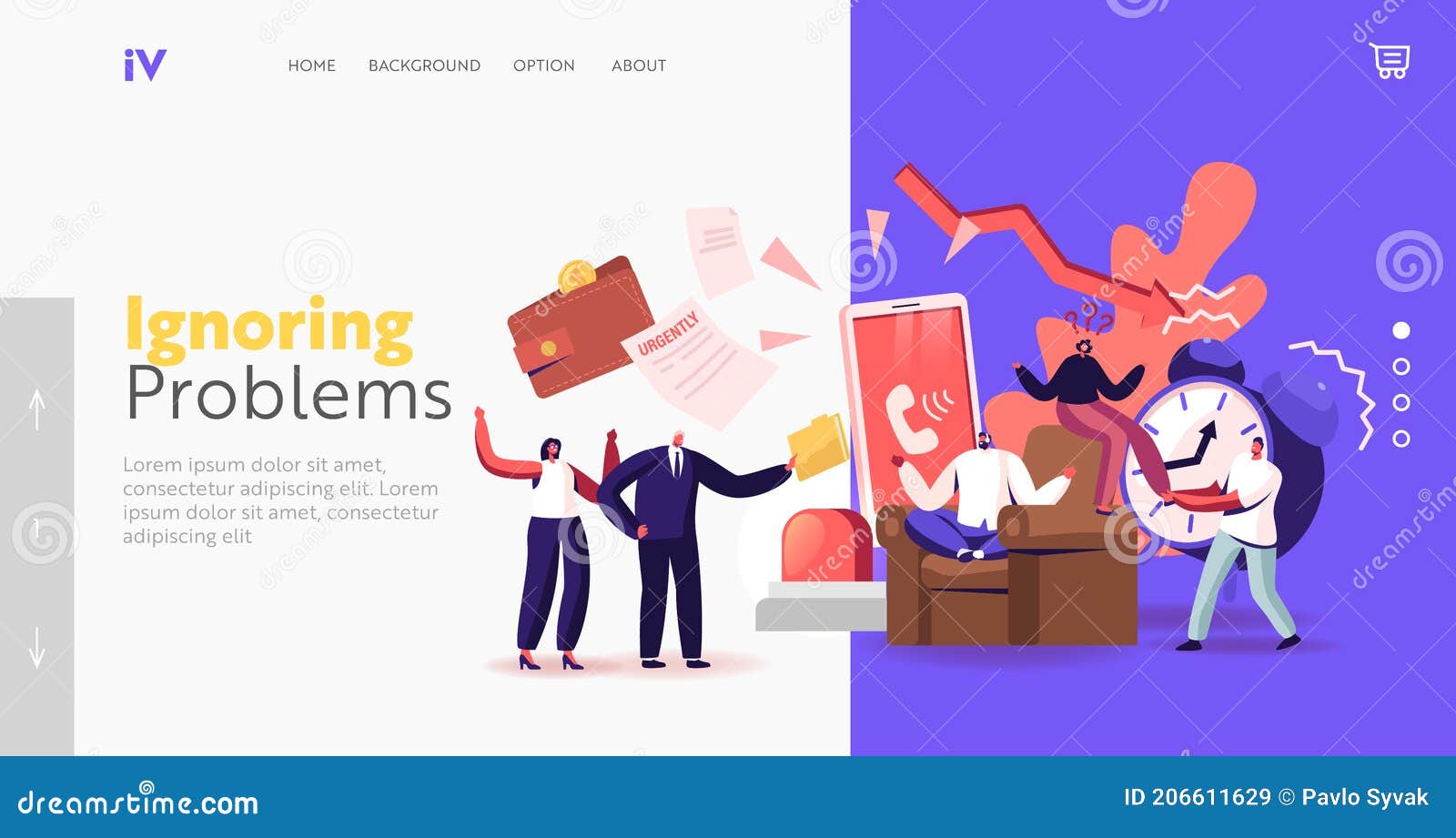 Problem Ignoring Landing Page Template. Frivolous Character Avoid ...