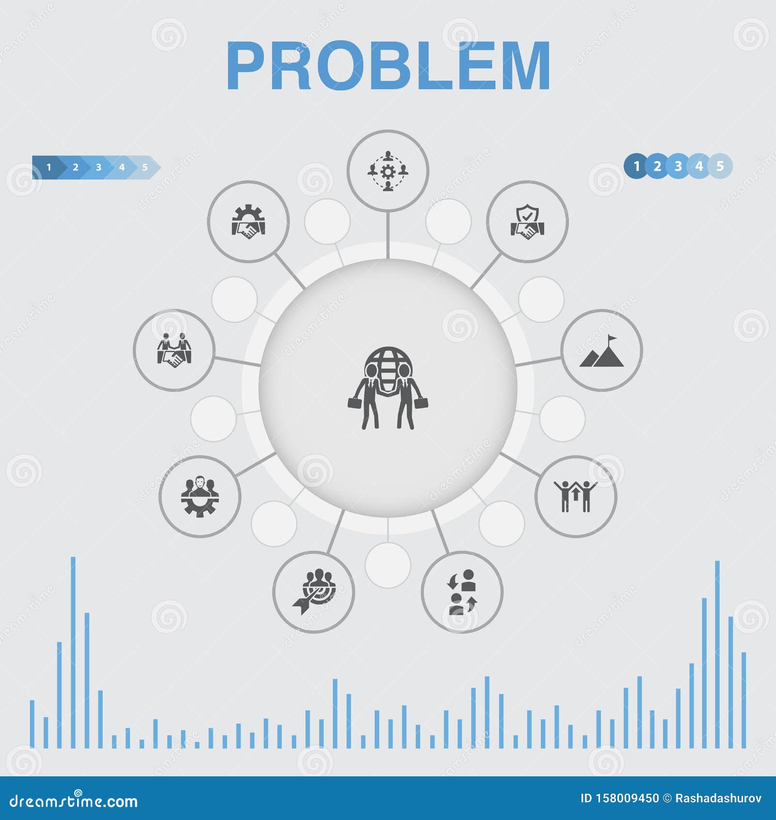 Problem Infographic with Icons. Contains Stock Vector - Illustration of ...