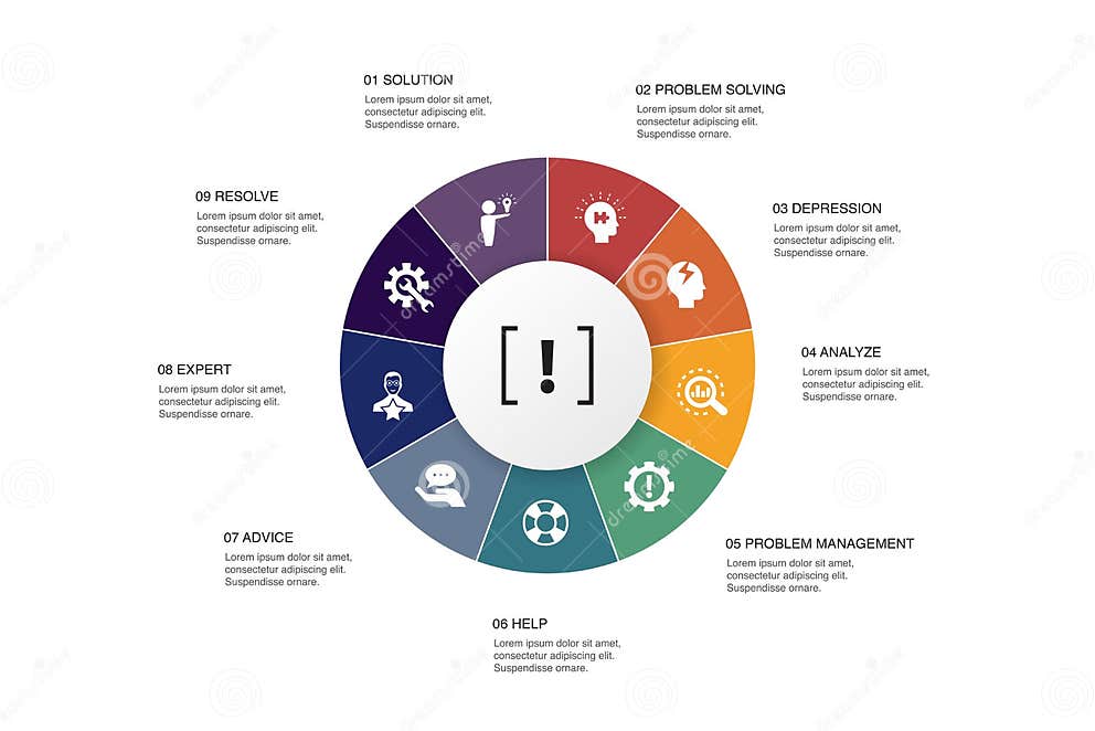 Problem Infographic 10 Steps Circle Stock Vector - Illustration of ...