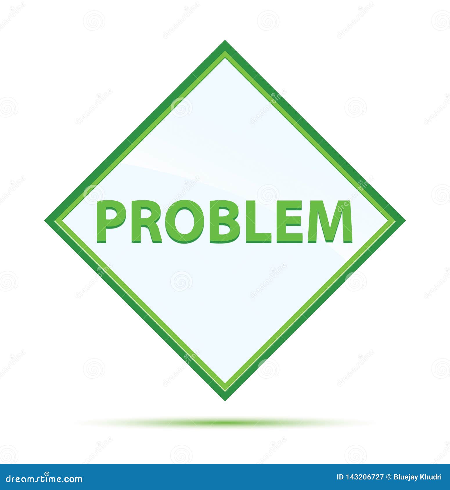 Problem Modern Abstract Green Diamond Button Stock Illustration ...