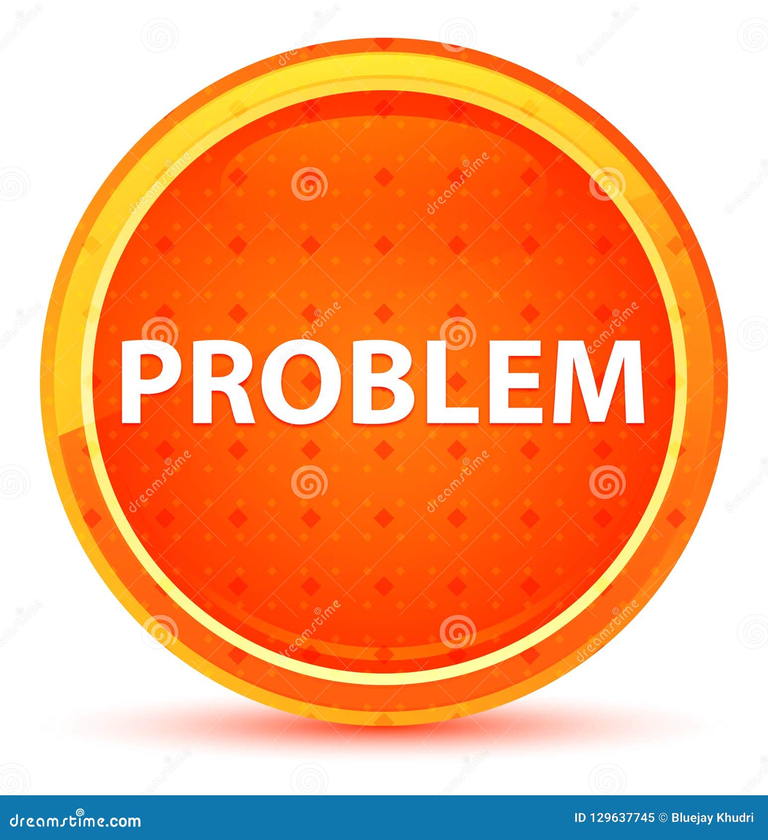 Problem Natural Orange Round Button Stock Illustration - Illustration ...