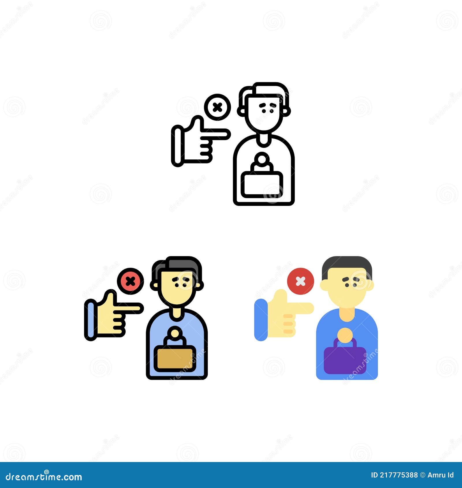 Problem Job Get Fired and Overworked Icon, Logo, and Illustration Stock ...