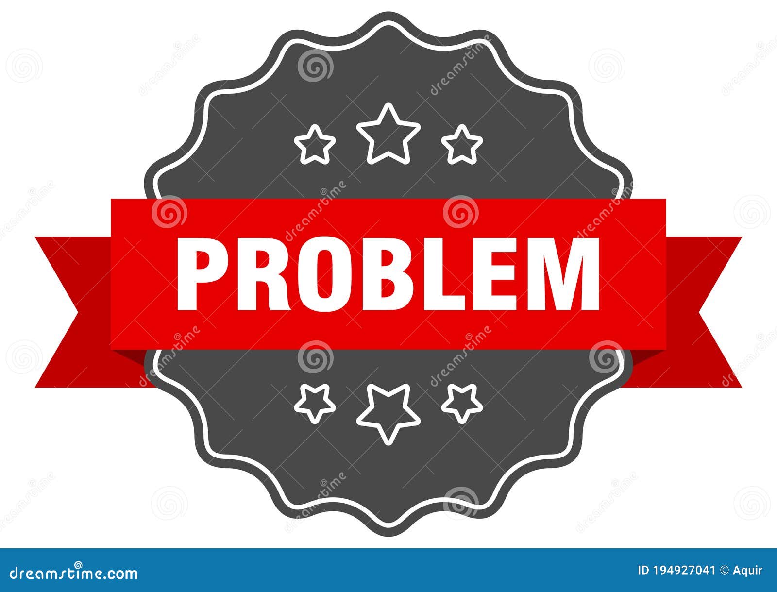 Problem Label. Problem Isolated Seal. Sticker. Sign Stock Vector ...