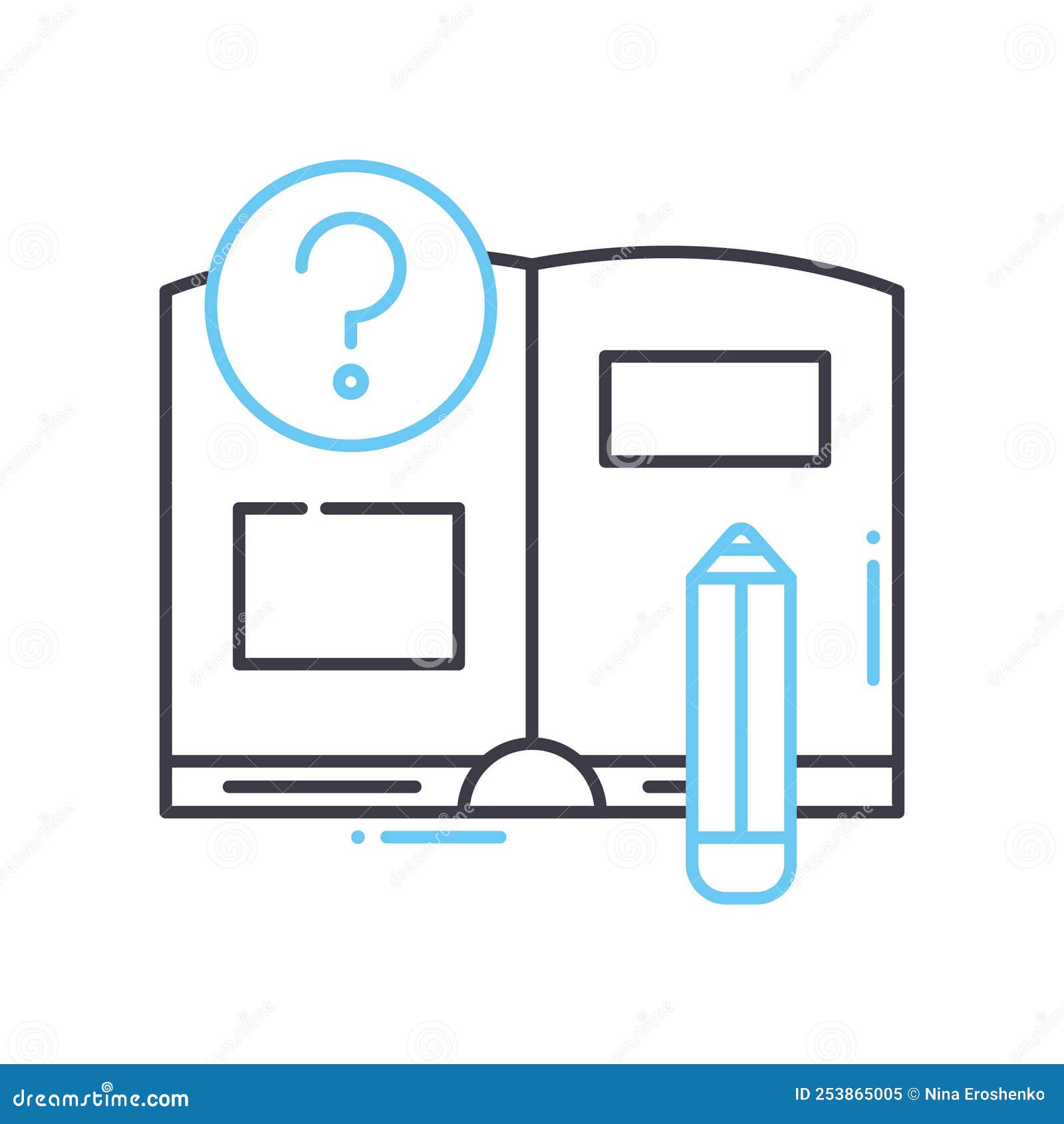 Problem Learning Line Icon, Outline Symbol, Vector Illustration ...