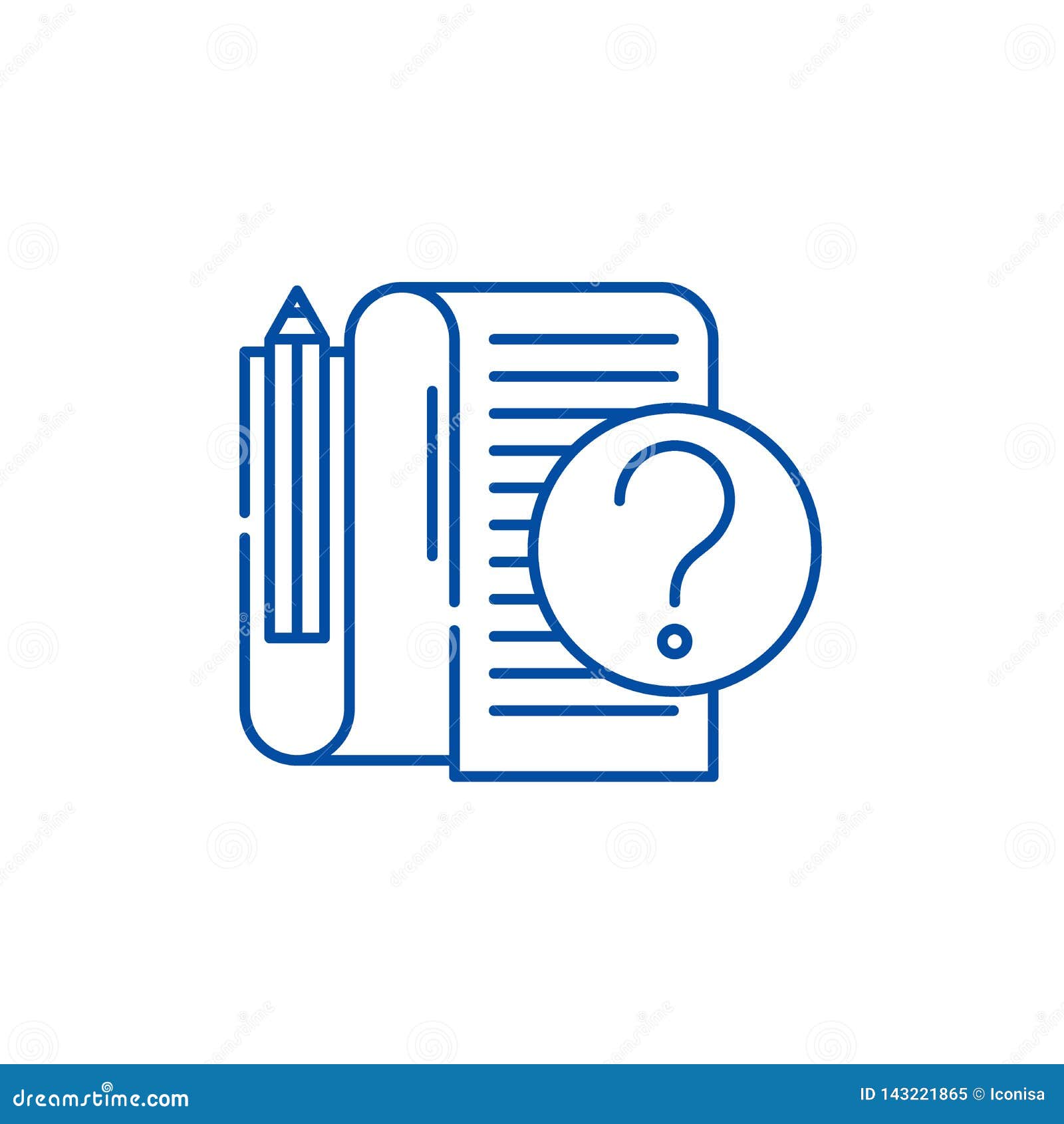 Problem Line Icon Concept. Problem Flat Vector Symbol, Sign, Outline ...