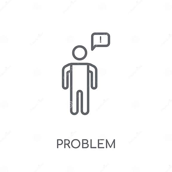 Problem Linear Icon. Modern Outline Problem Logo Concept on Whit Stock ...