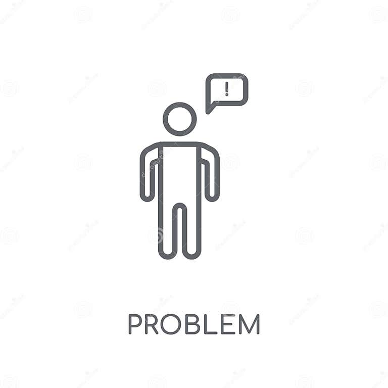 Problem Linear Icon. Modern Outline Problem Logo Concept on Whit Stock ...
