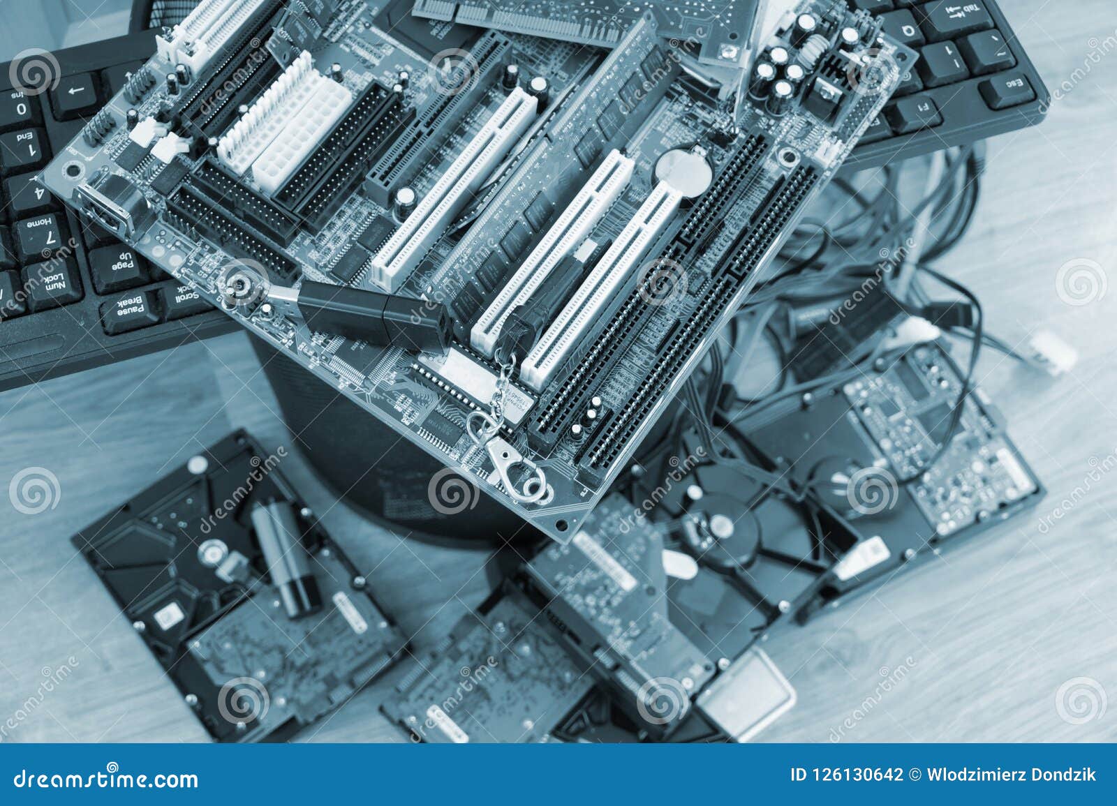 The Problem of Modern-electronic Junk, Motherboards, Disks and O Stock ...