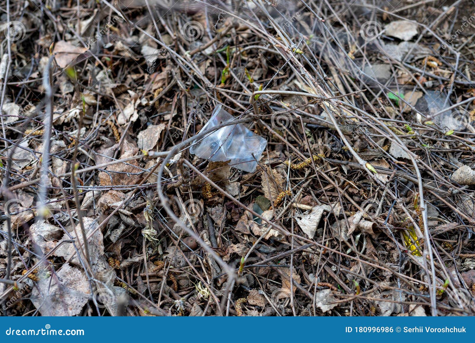 The Problem of Pollution of Nature with Human Waste Stock Photo - Image ...