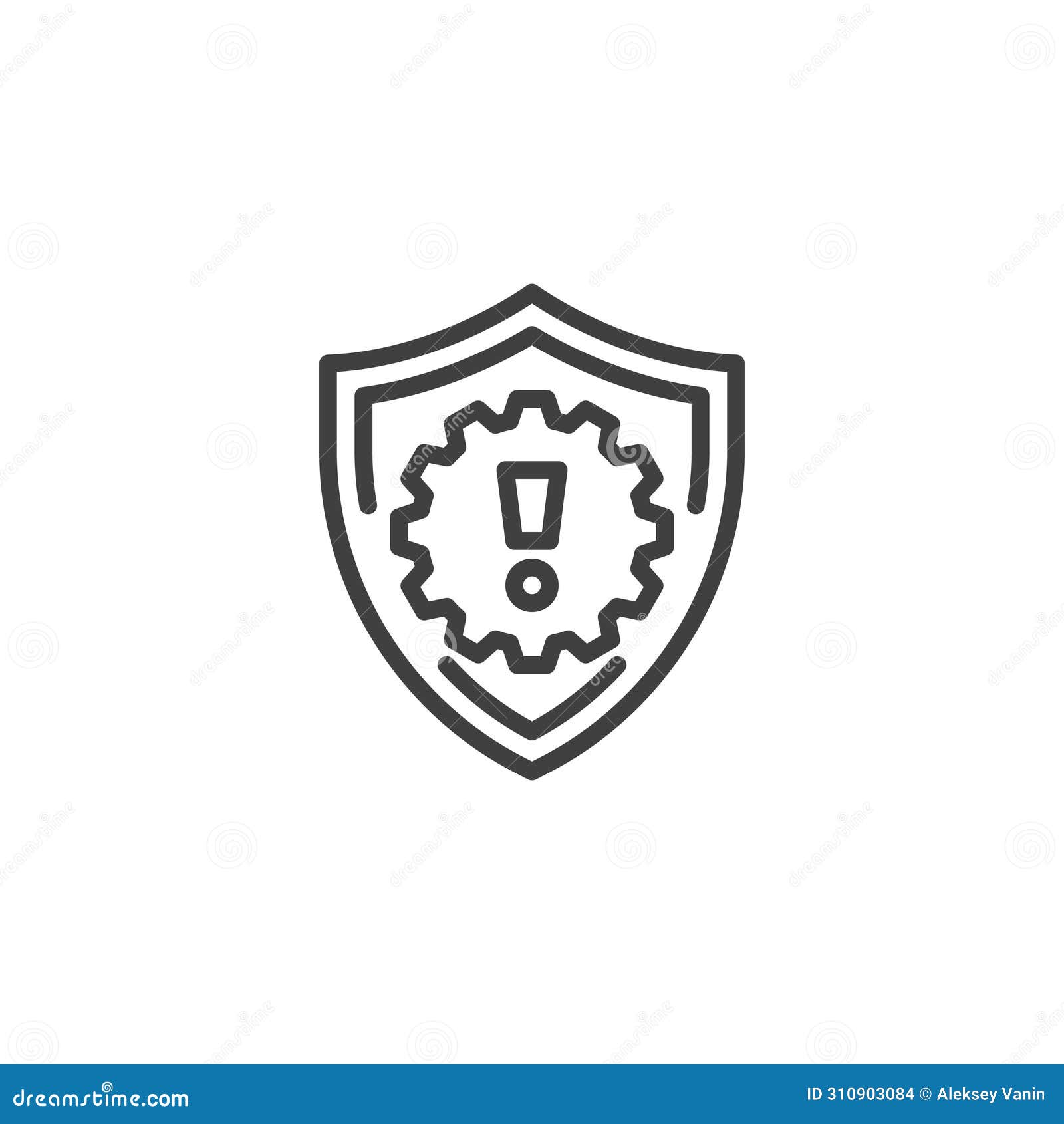 Problem Prevention Line Icon Stock Vector - Illustration of warning ...