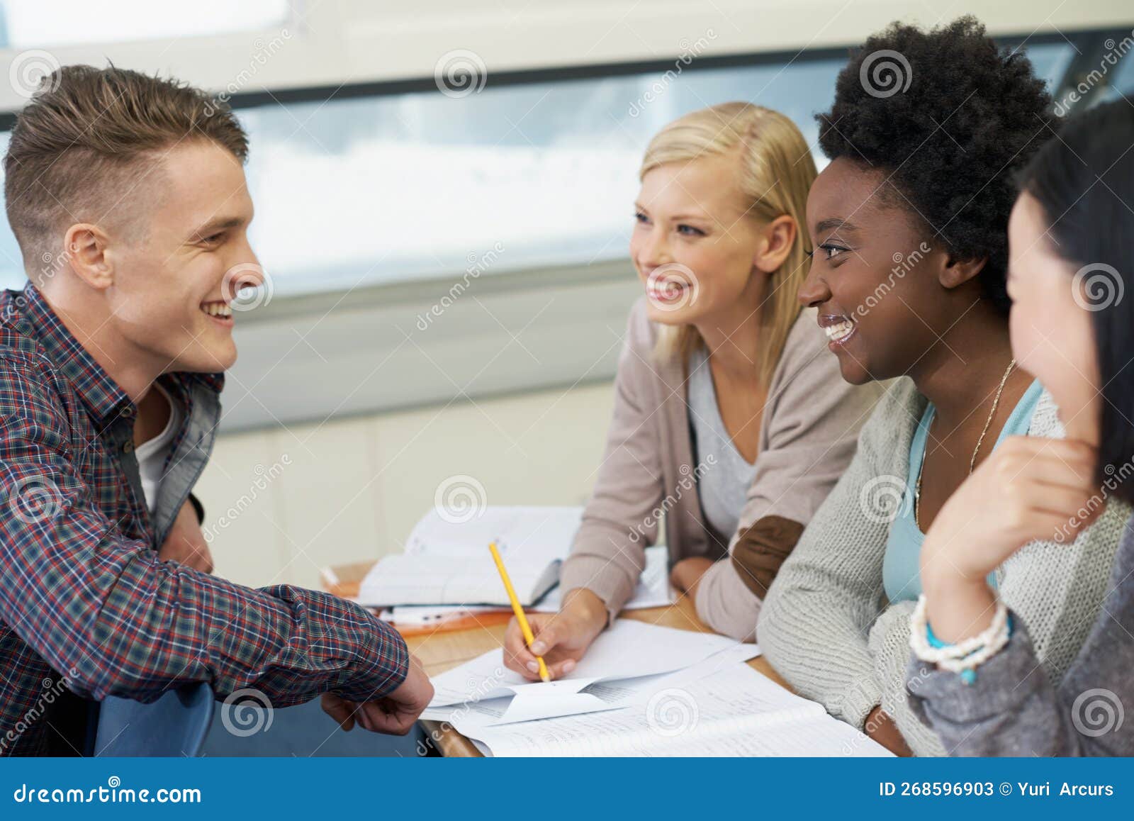 This Problem is Relatively Simple...a Group of College Students Sitting ...